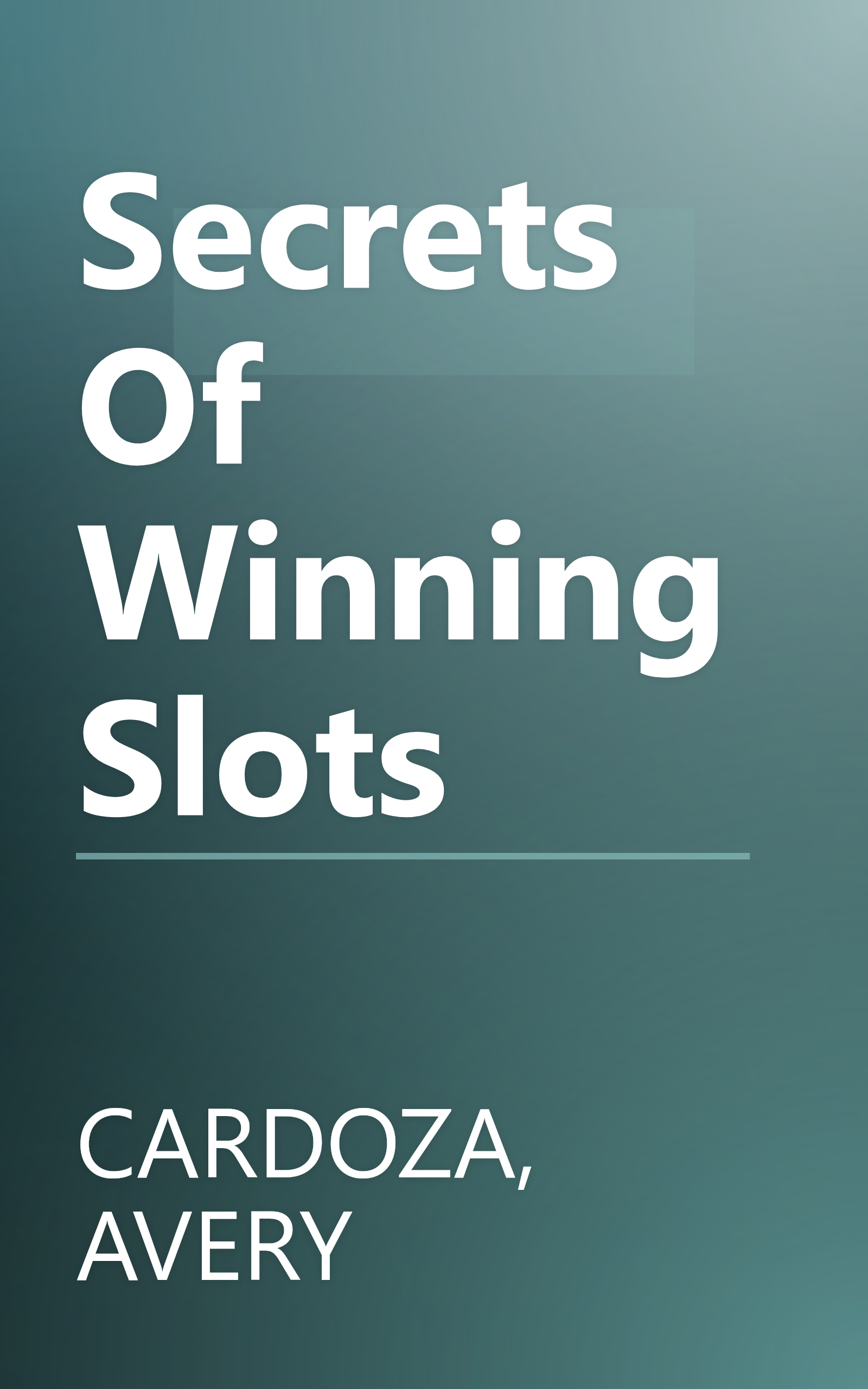 Secrets Of Winning Slots book cover