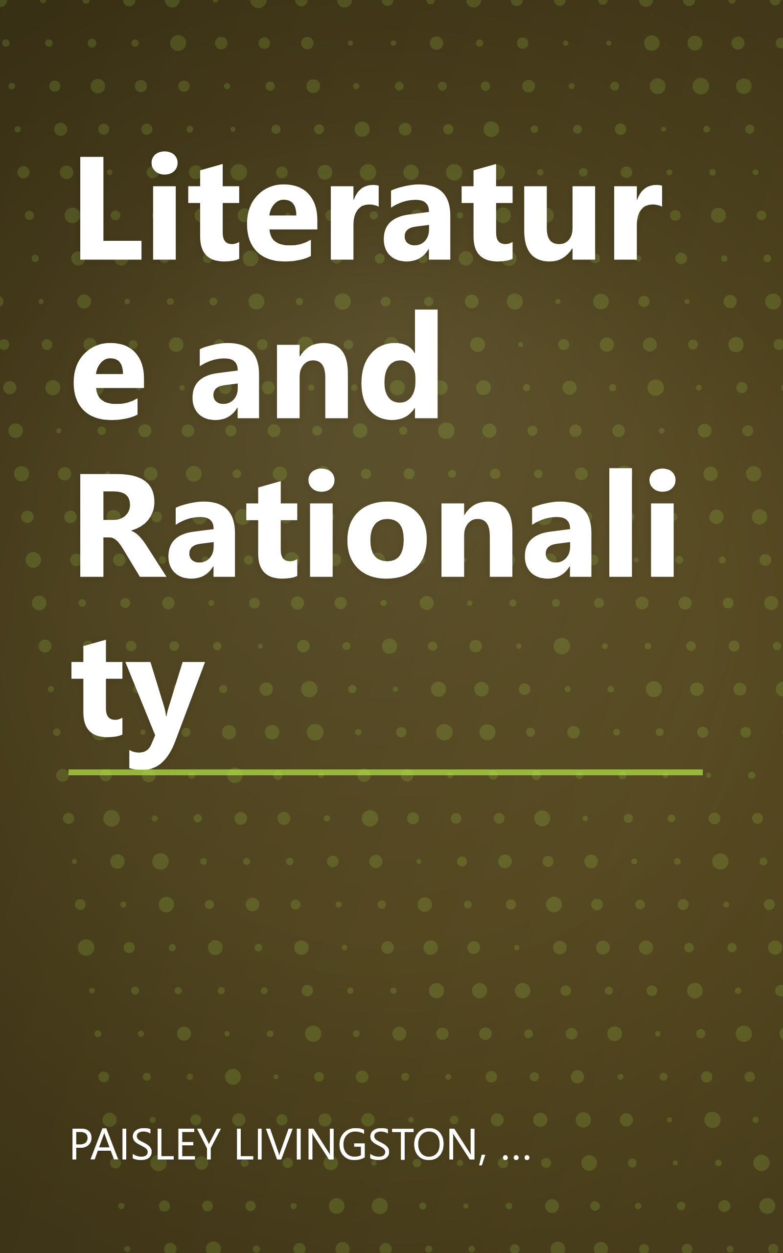 Literature and Rationality book cover