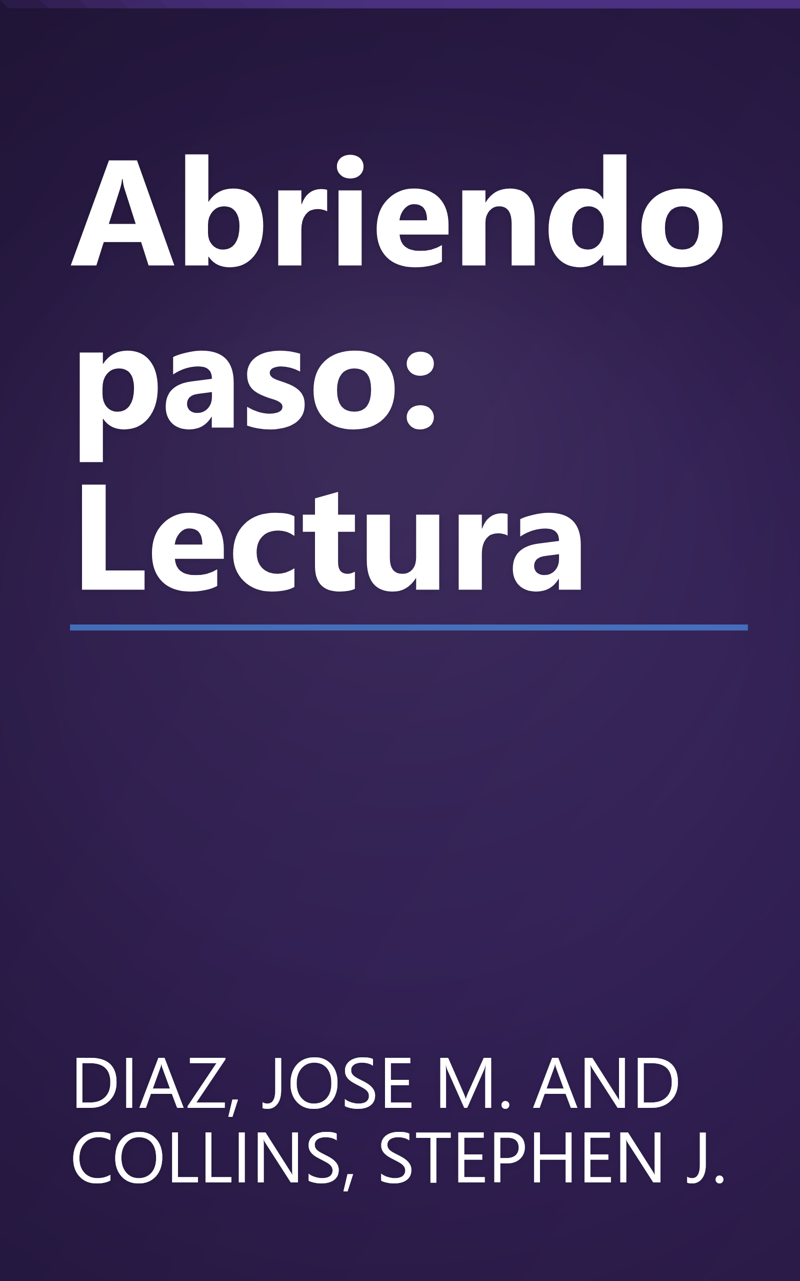 Abriendo paso: Lectura book cover
