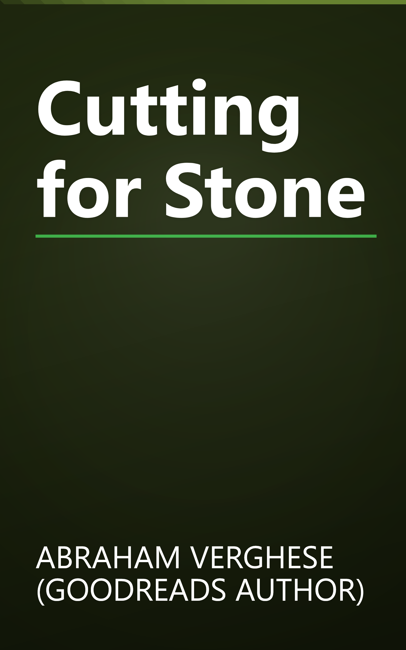 Cutting for Stone book cover