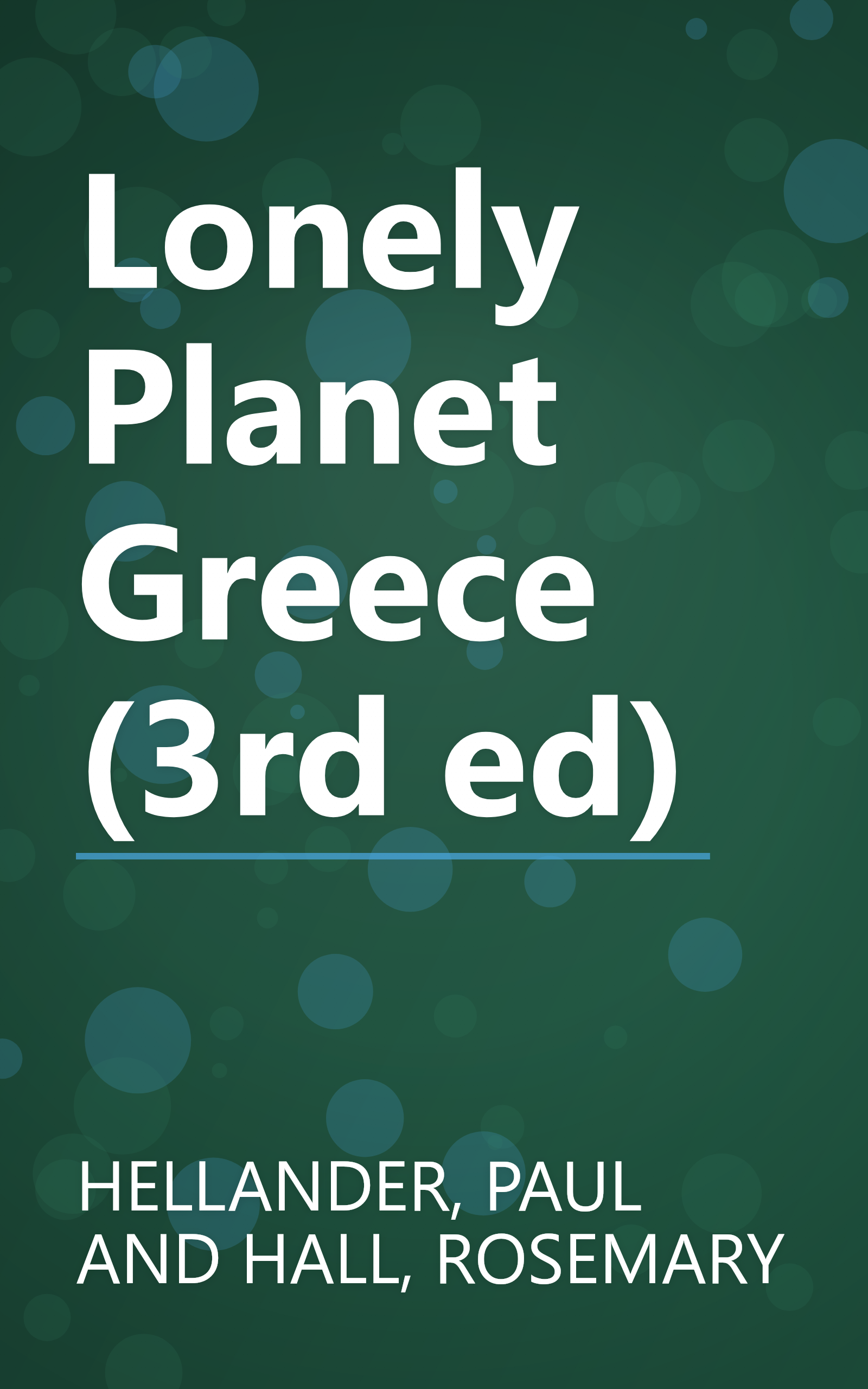 Lonely Planet Greece (3rd ed) book cover