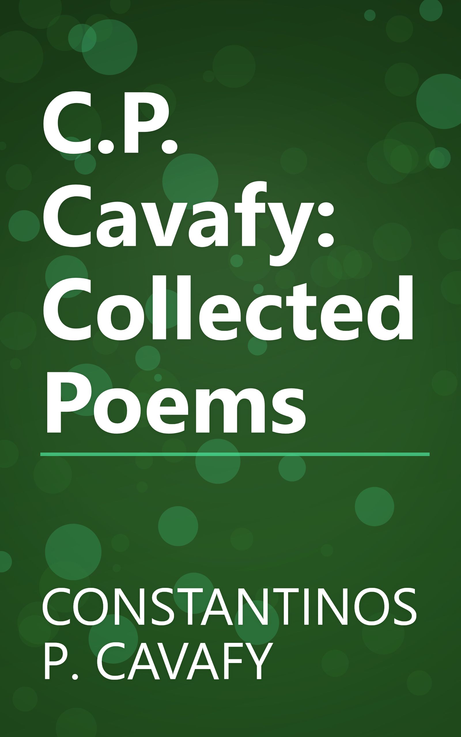 C.P. Cavafy: Collected Poems book cover