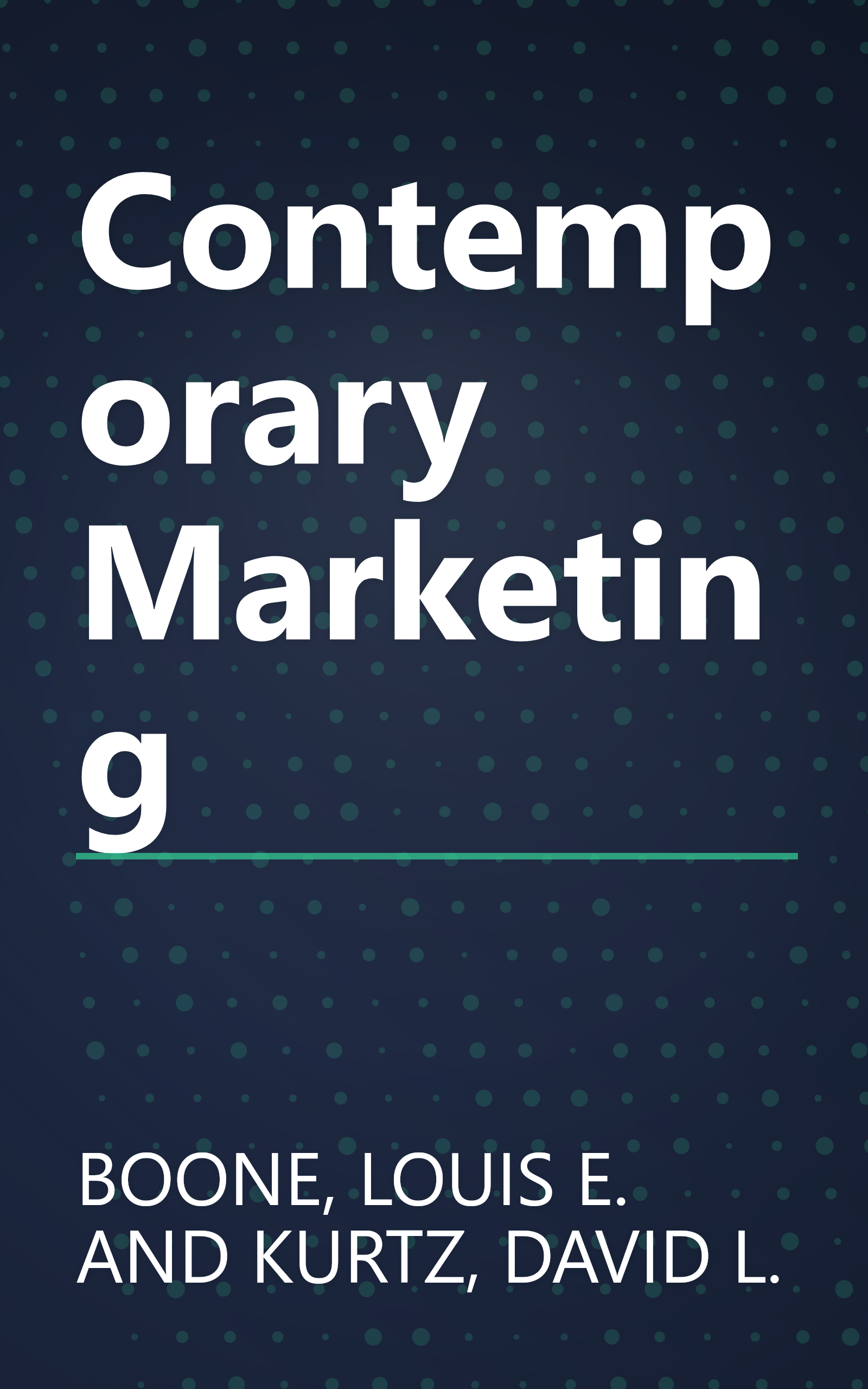 Contemporary Marketing book cover