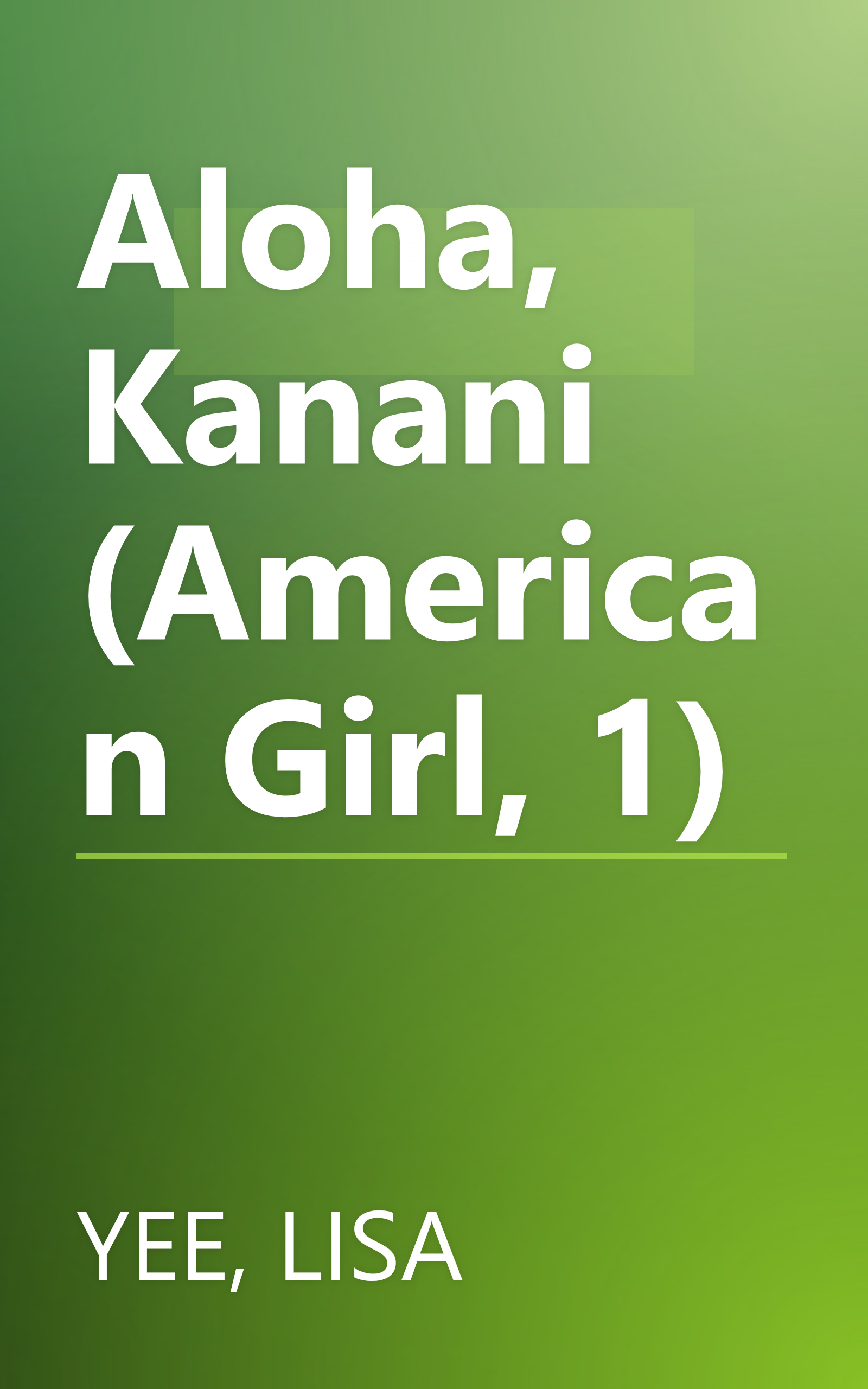 Aloha, Kanani (American Girl, 1) book cover