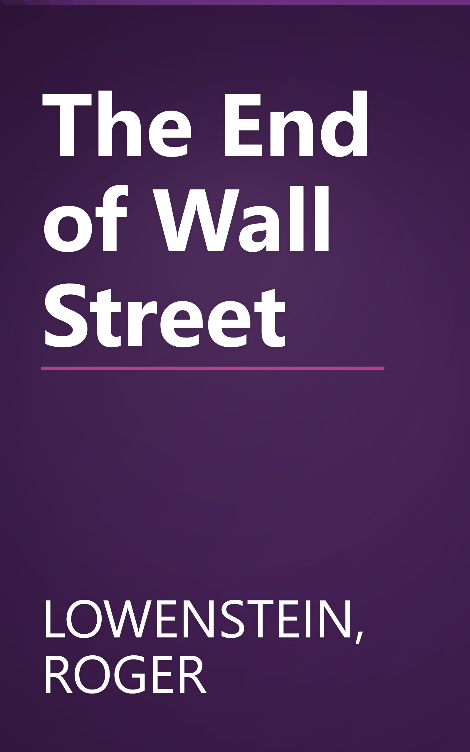 The End of Wall Street book cover
