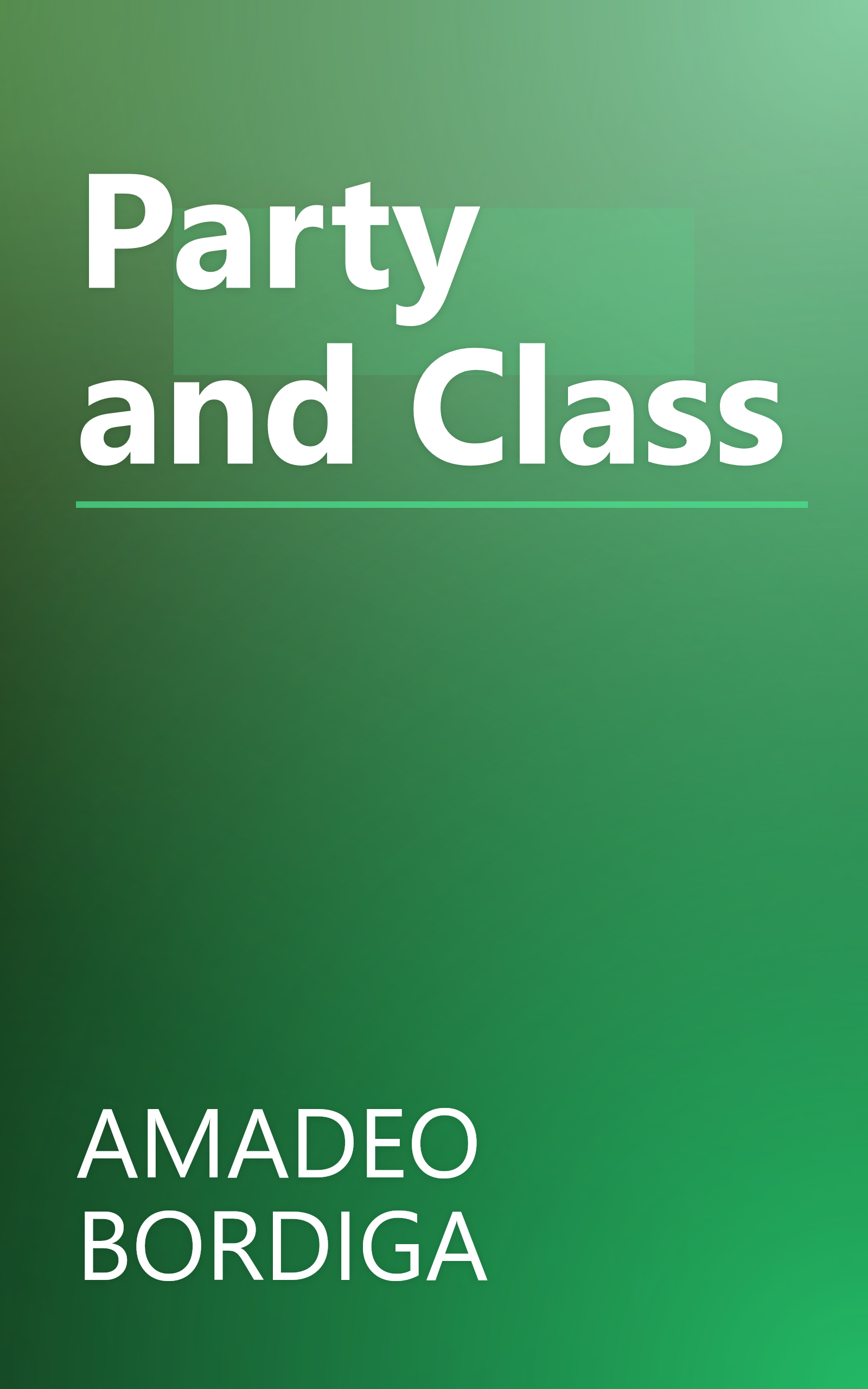 Party and Class book cover