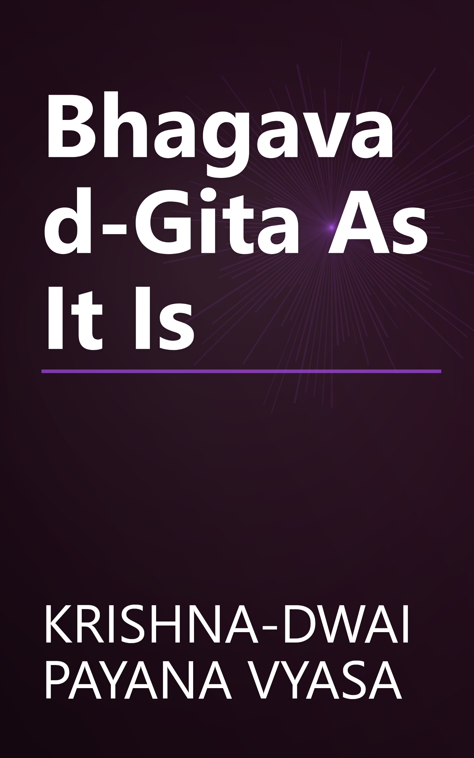 Bhagavad-Gita As It Is book cover