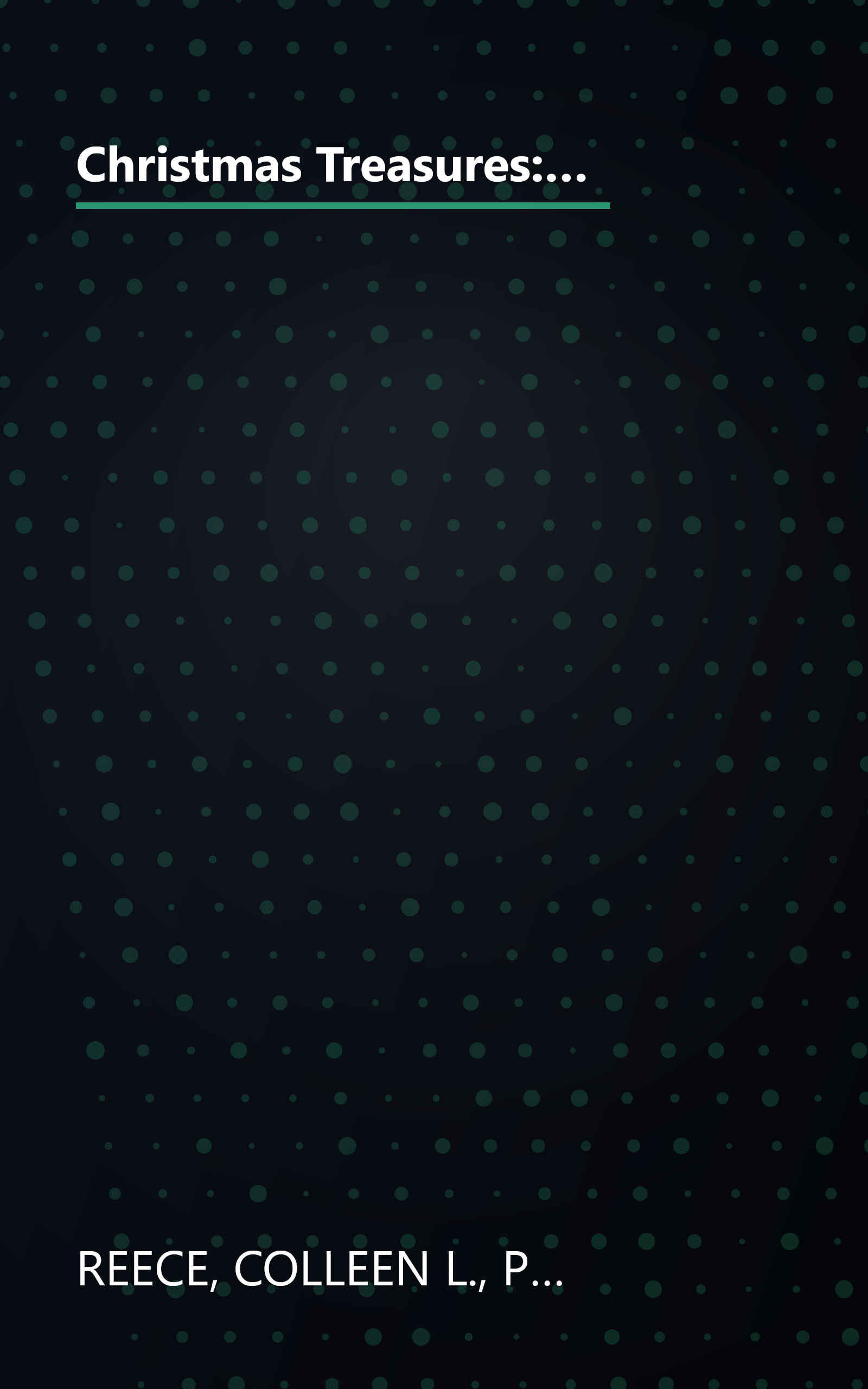 Christmas Treasures: An Ozark Christmas Angel/Christmas Dream/Winterlude/Dakota Destiny (Inspirational Christmas Romance Collection) book cover