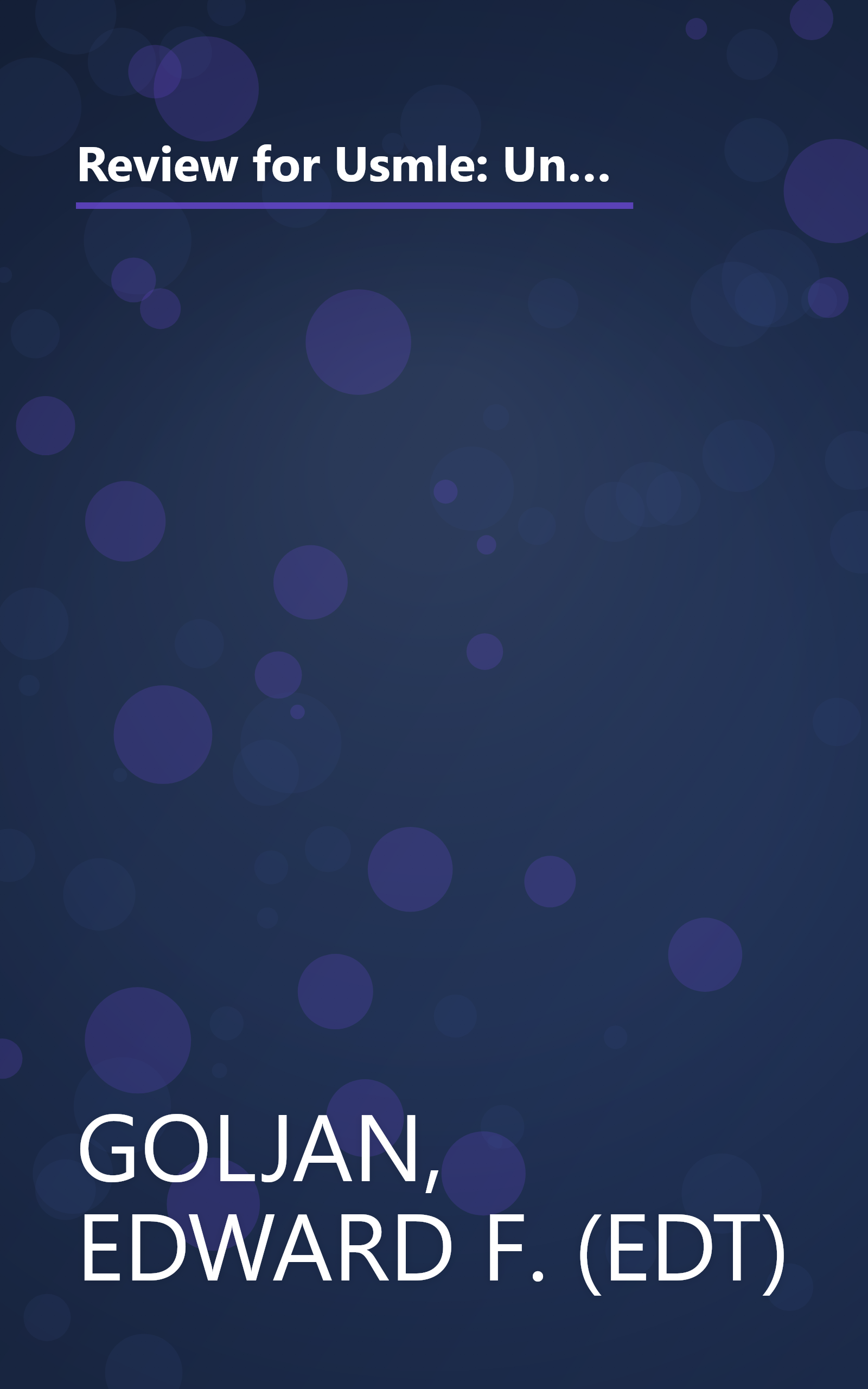 Review for Usmle: United States Medical Licensing Examination, Step 2 (The National Medical Series for Independent Study) book cover