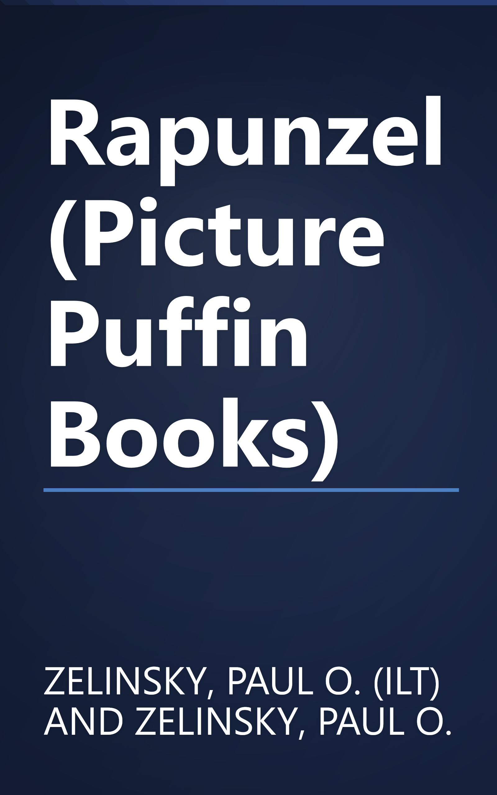 Rapunzel (Picture Puffin Books) book cover