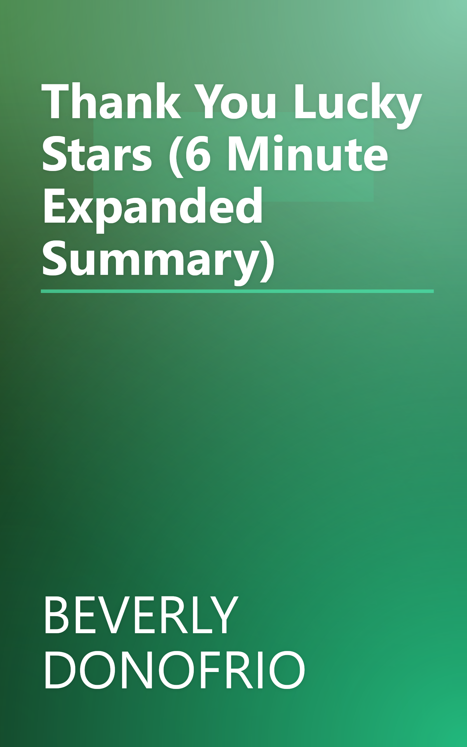 Thank You  Lucky Stars (6 Minute   Expanded Summary) book cover