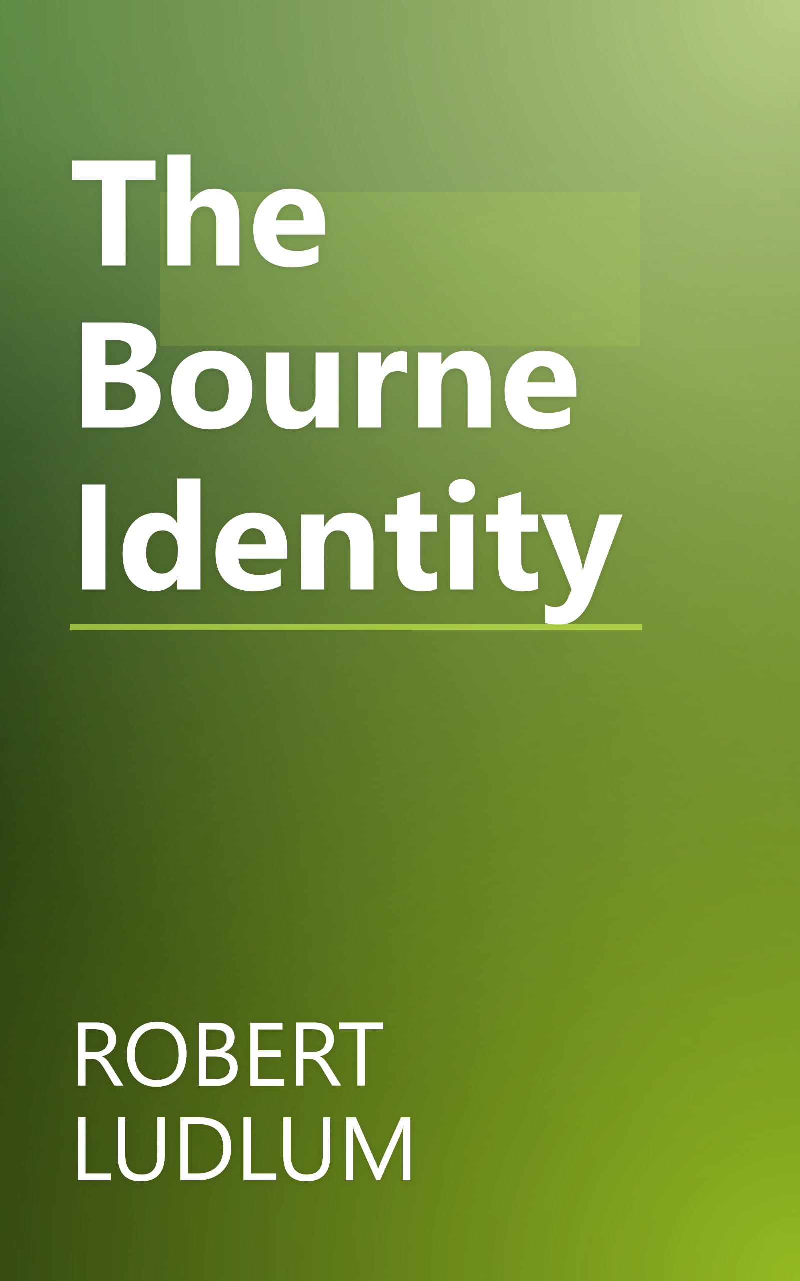The Bourne Identity book cover