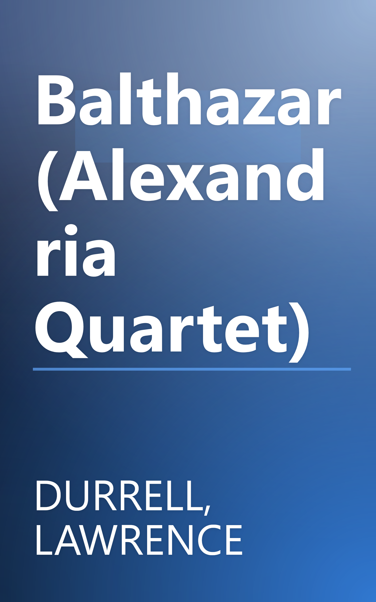 Balthazar (Alexandria Quartet) book cover