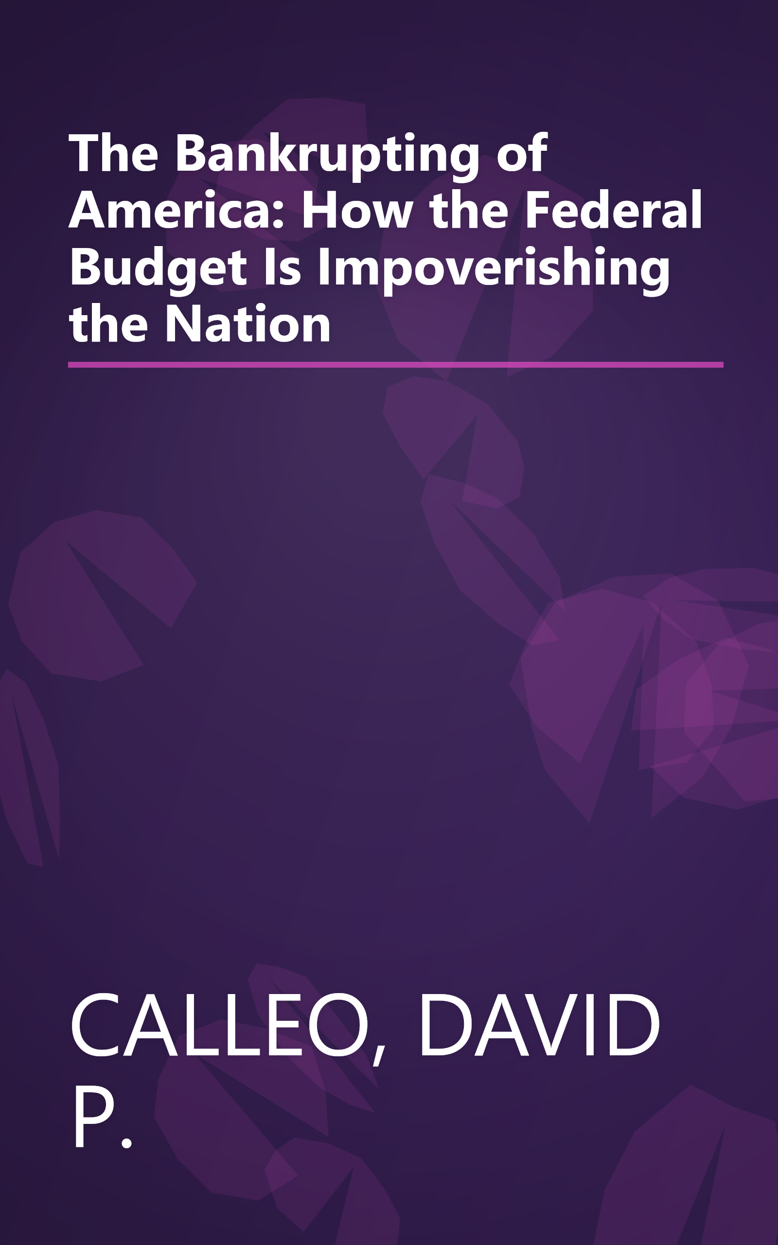The Bankrupting of America: How the Federal Budget Is Impoverishing the Nation book cover