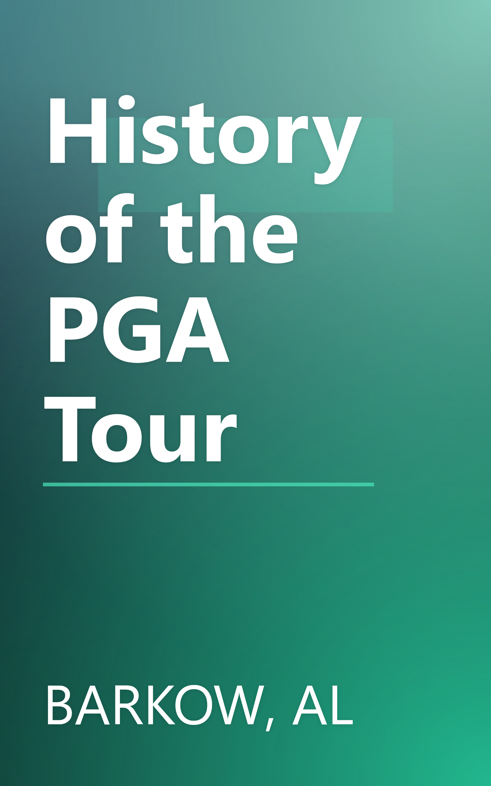 History of the PGA Tour book cover