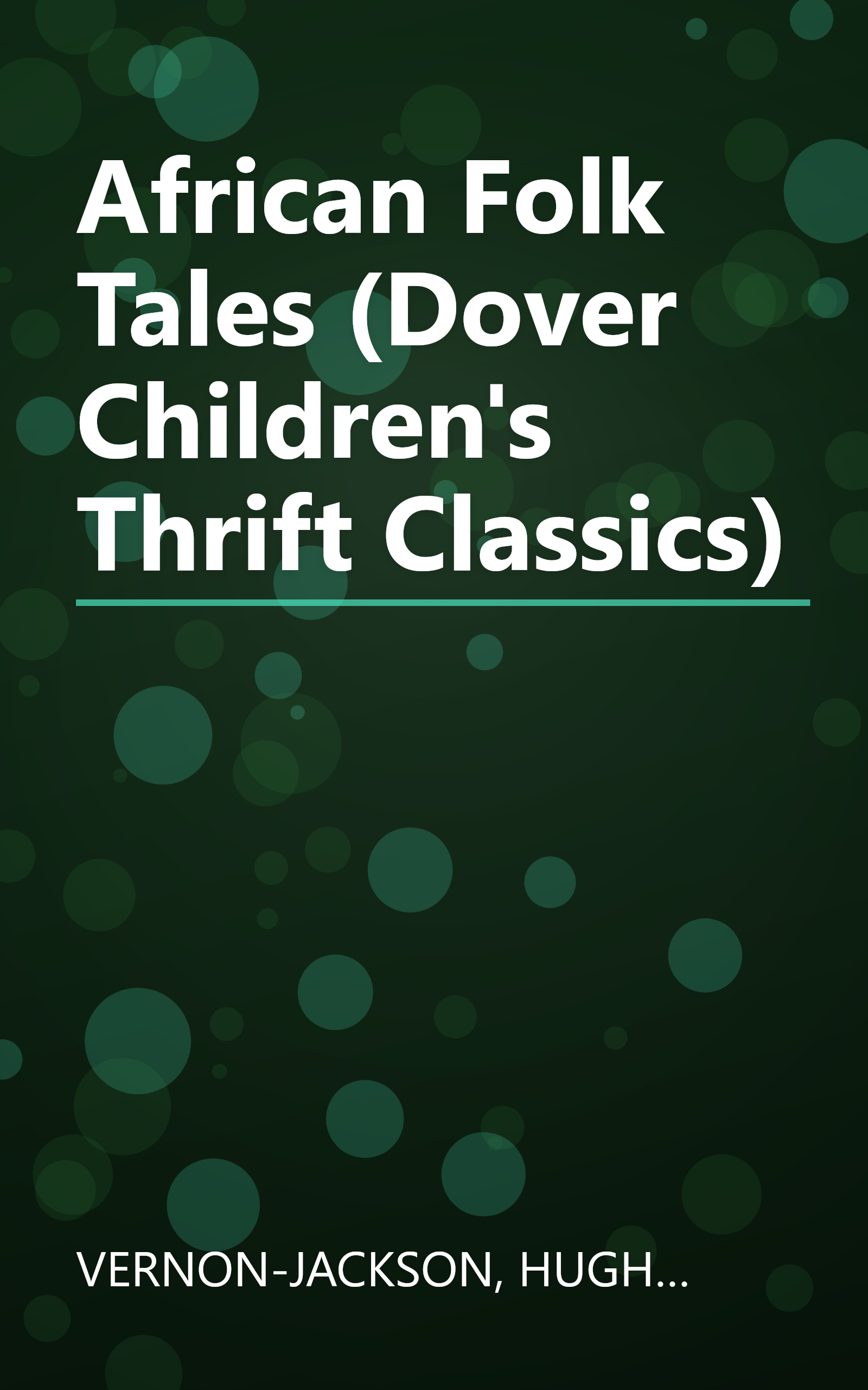 African Folk Tales (Dover Children's Thrift Classics) book cover