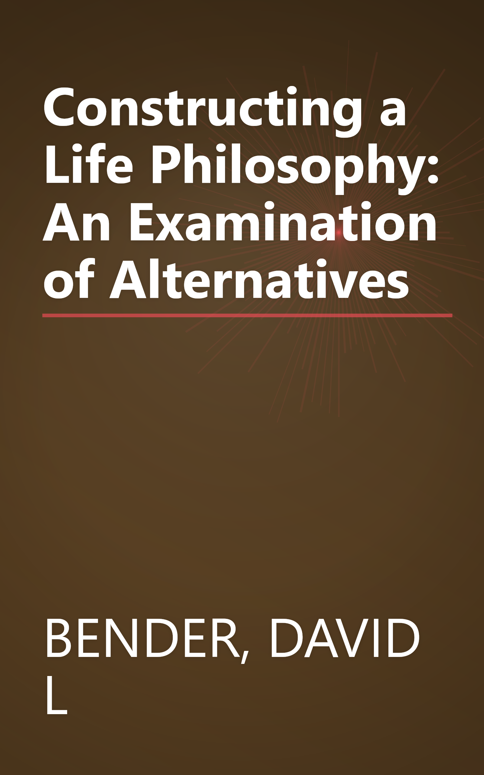 Constructing a Life Philosophy:  An Examination of Alternatives book cover