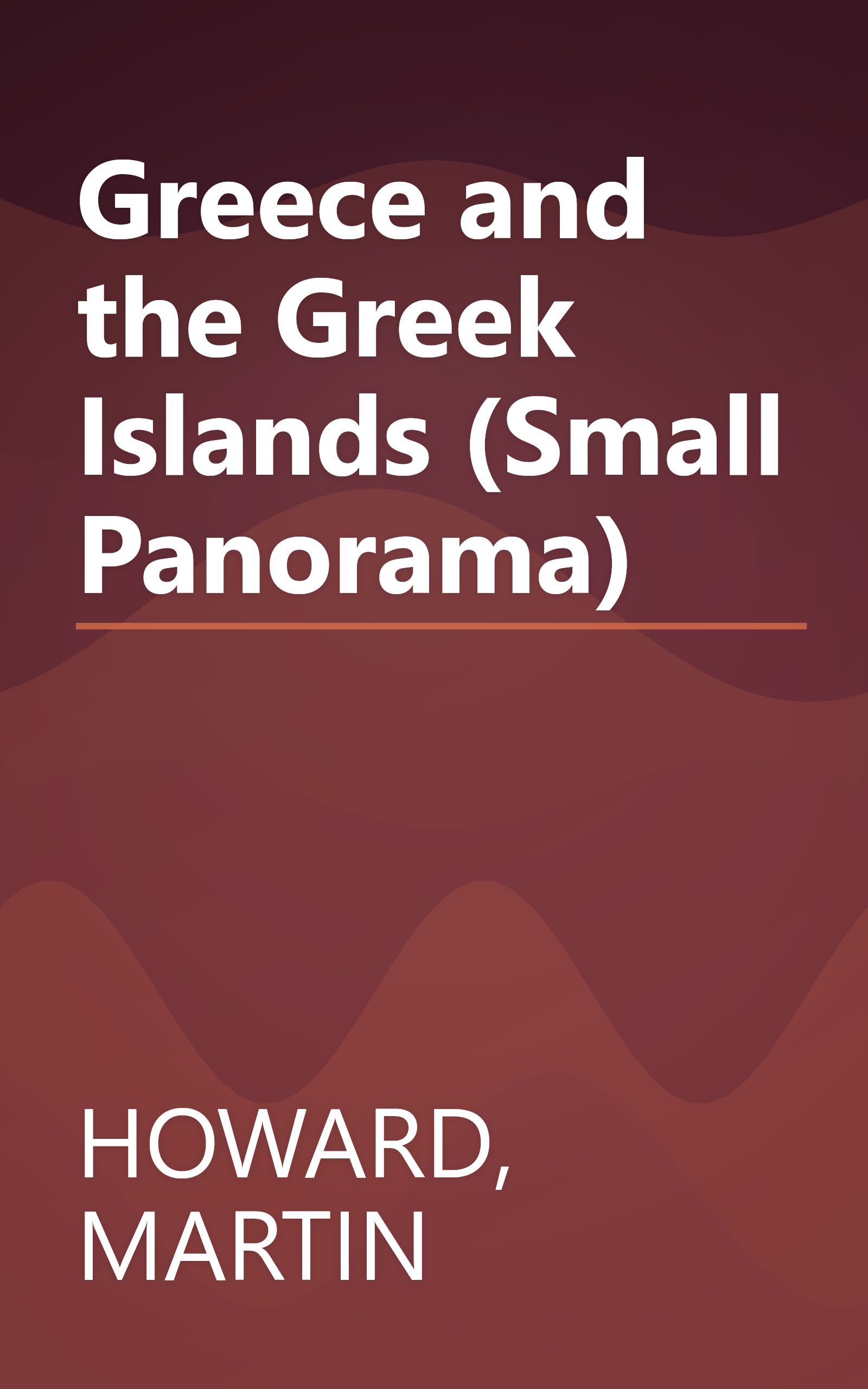 Greece and the Greek Islands (Small Panorama) book cover