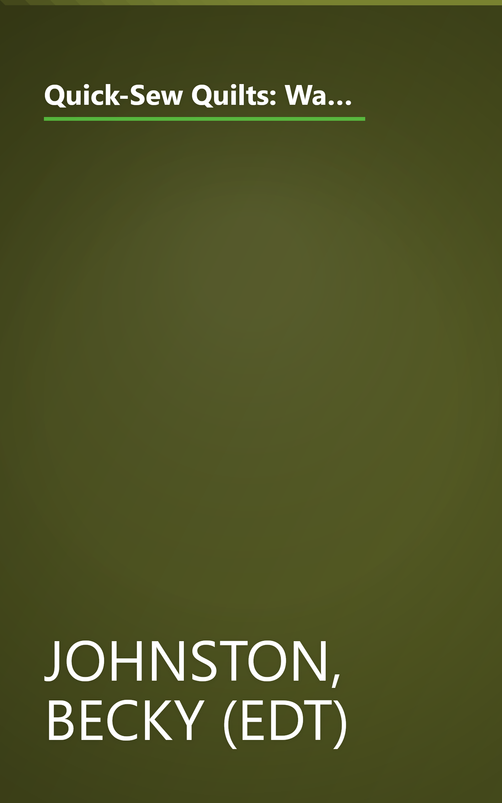 Quick-Sew Quilts: Wallhangings and Coordinating Projects from America's Top Designers (Best-Loved Designers' Collection) book cover