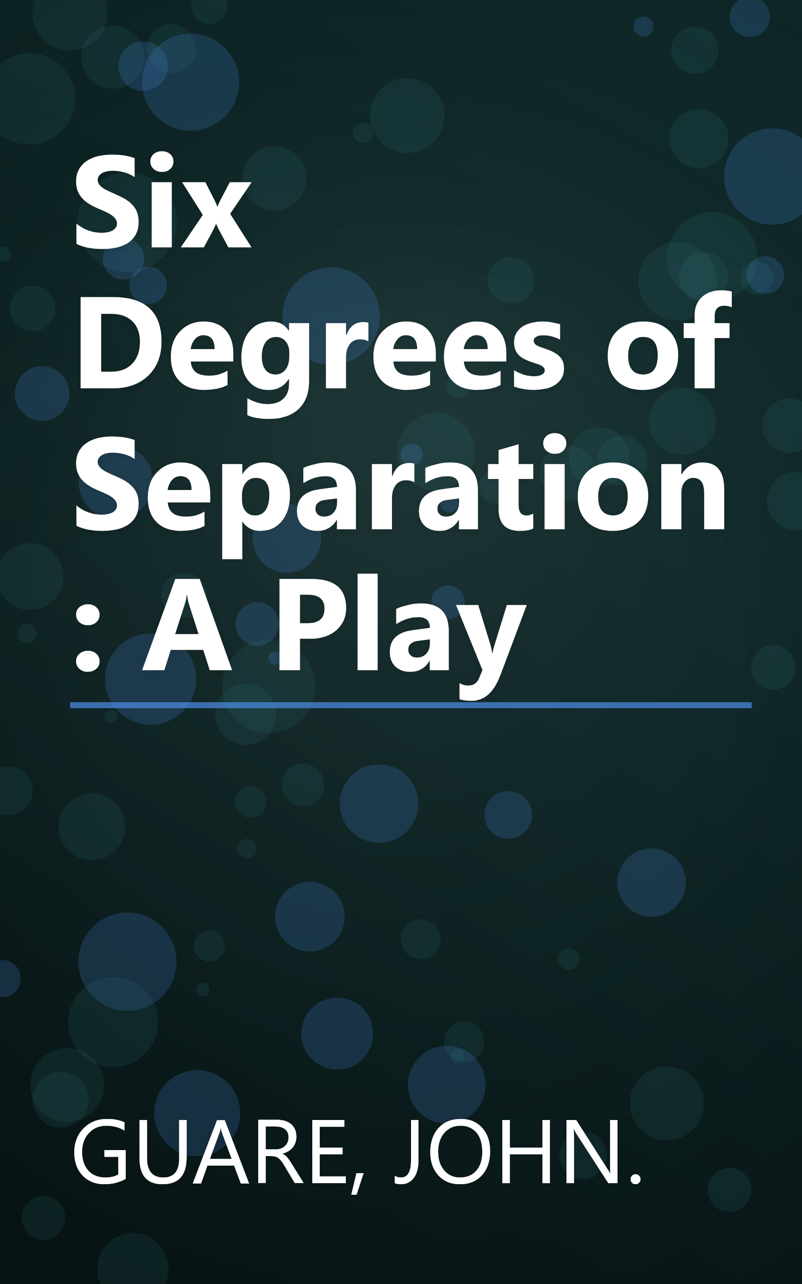 Six Degrees of Separation: A Play book cover