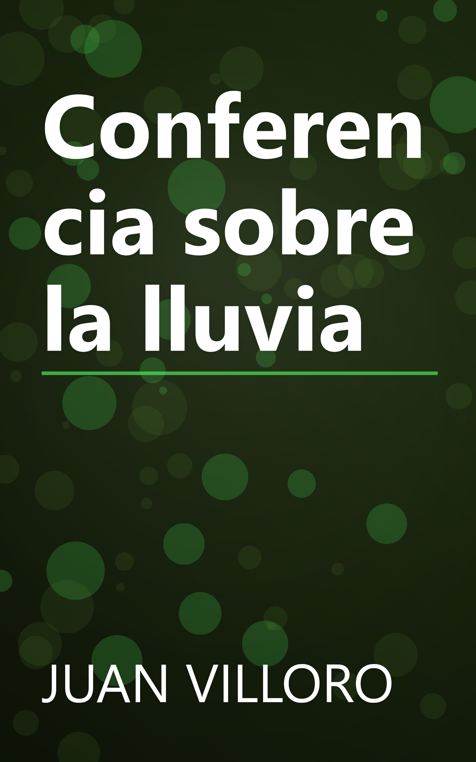 Conferencia sobre la lluvia book cover