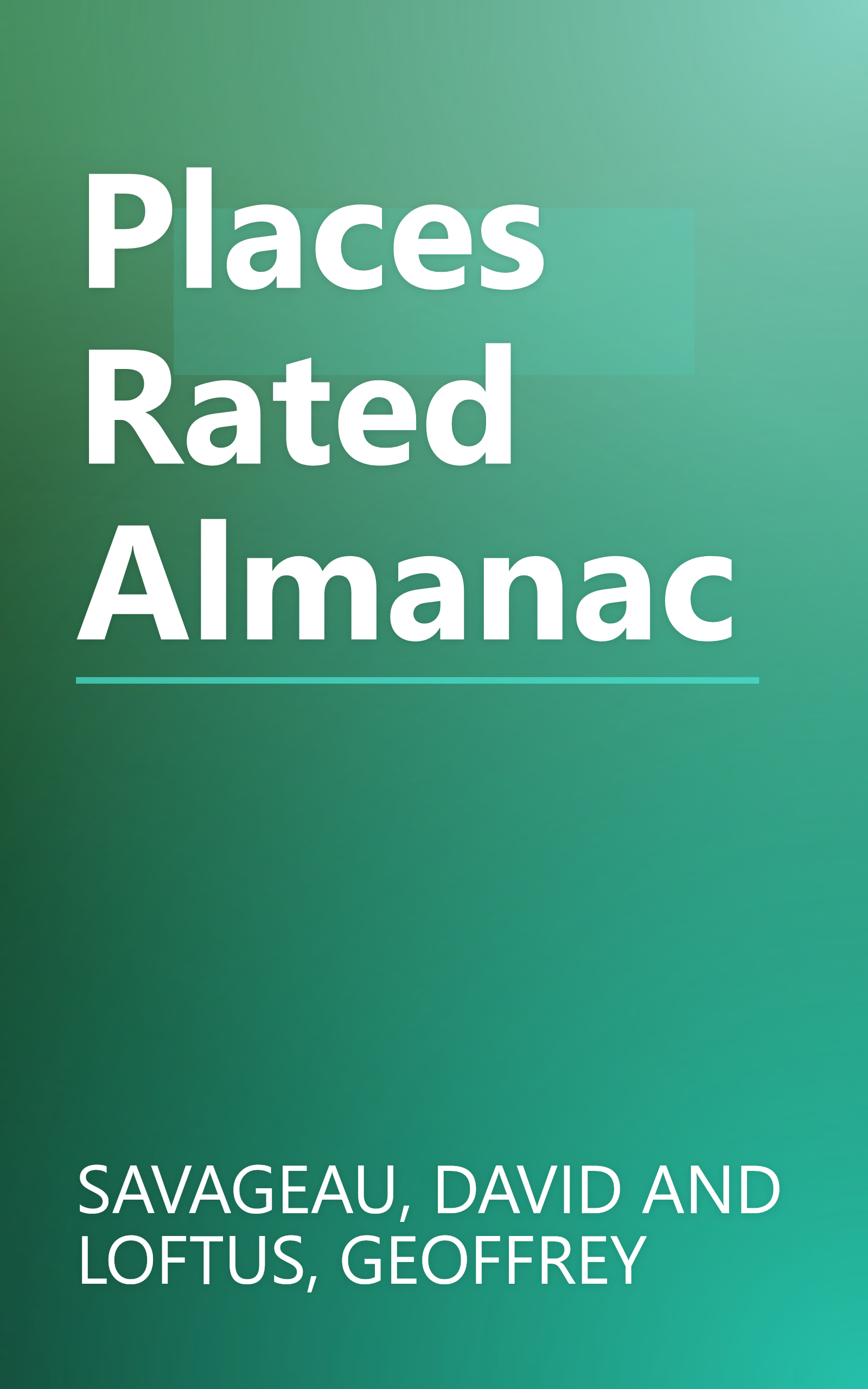 Places Rated Almanac book cover