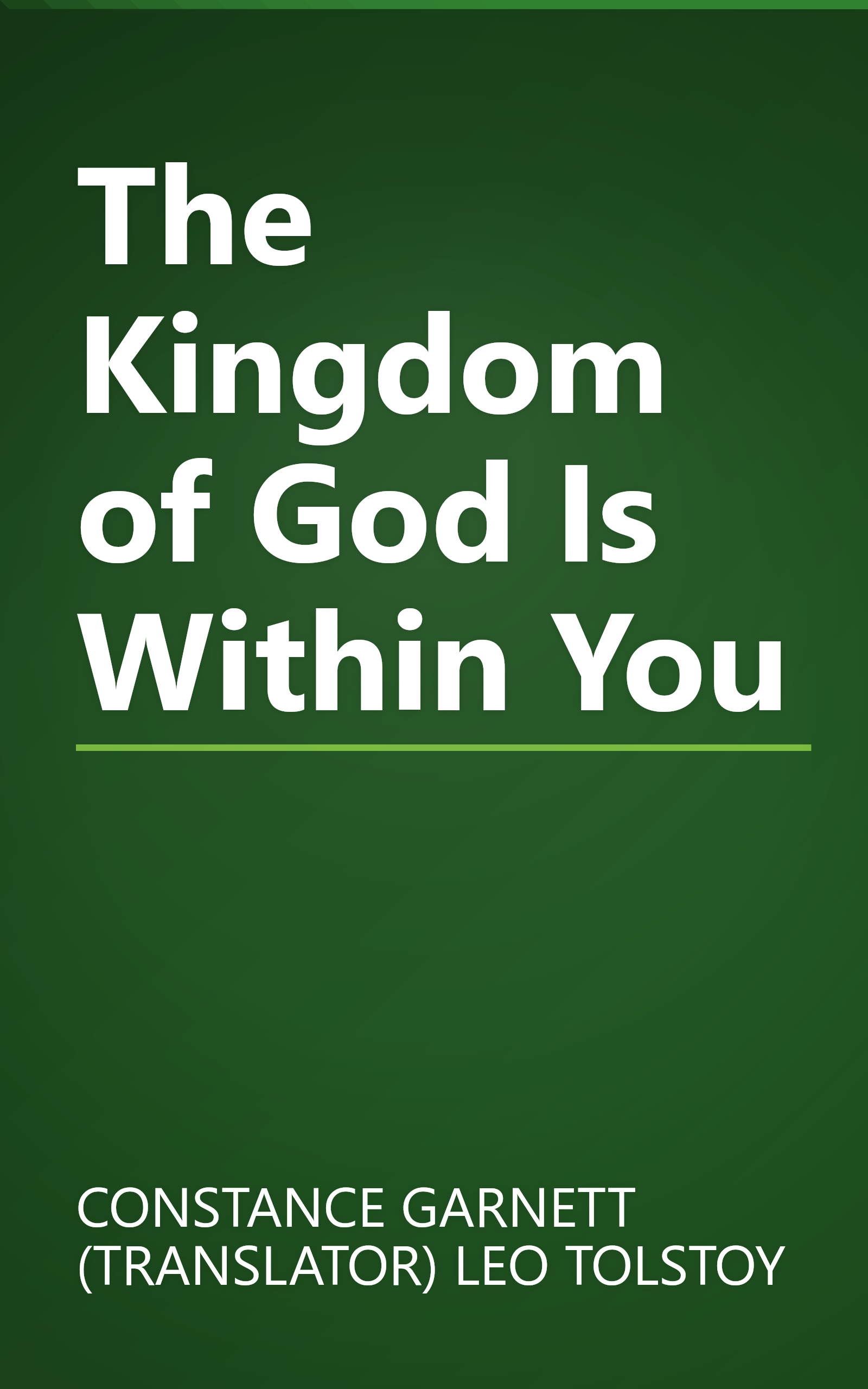 The Kingdom of God Is Within You book cover