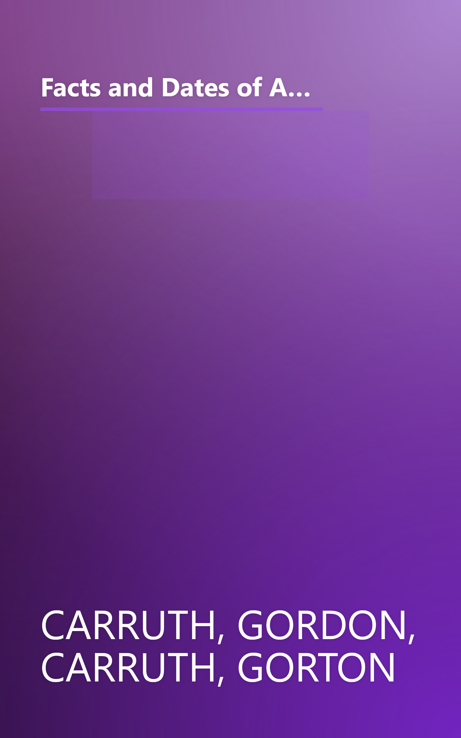 Facts and Dates of American Sports: From Colonial Days to the Present, Key Information about Sporting Events in the United States book cover