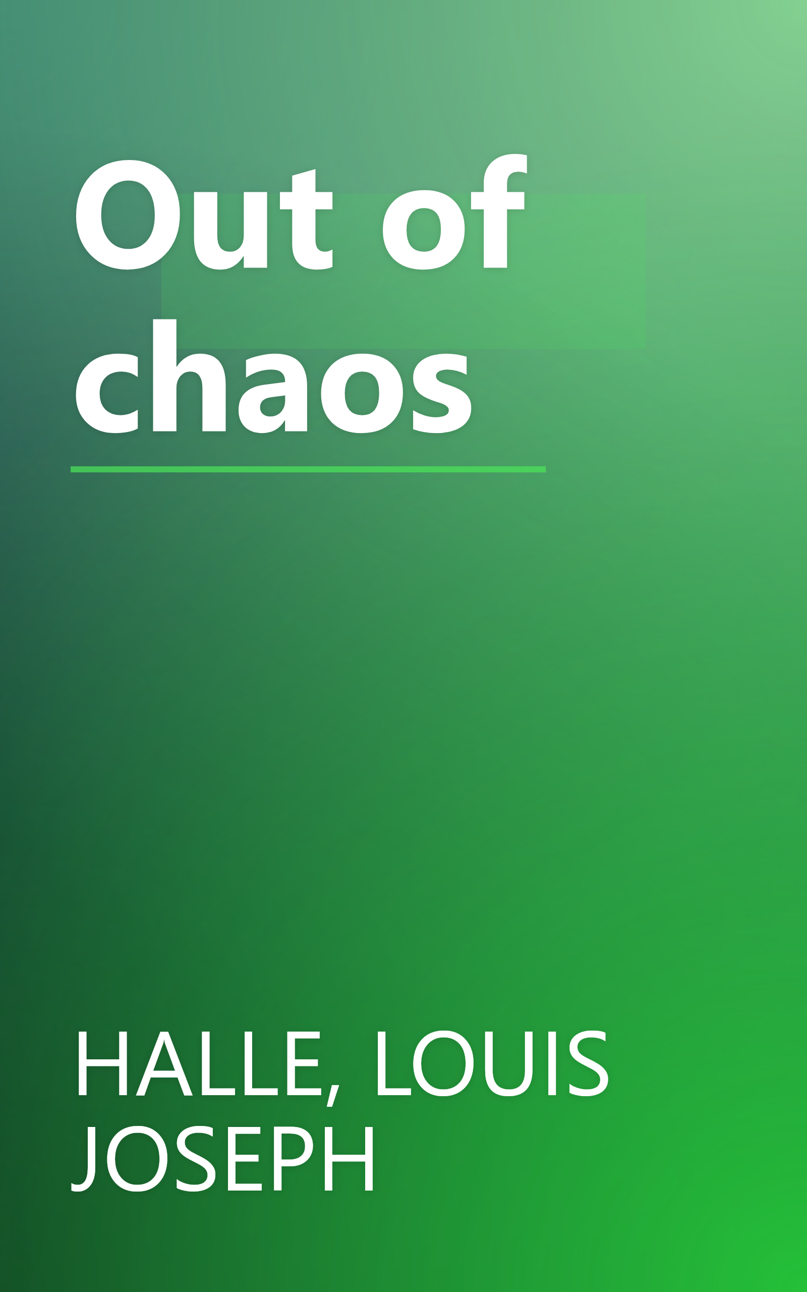 Out of chaos book cover