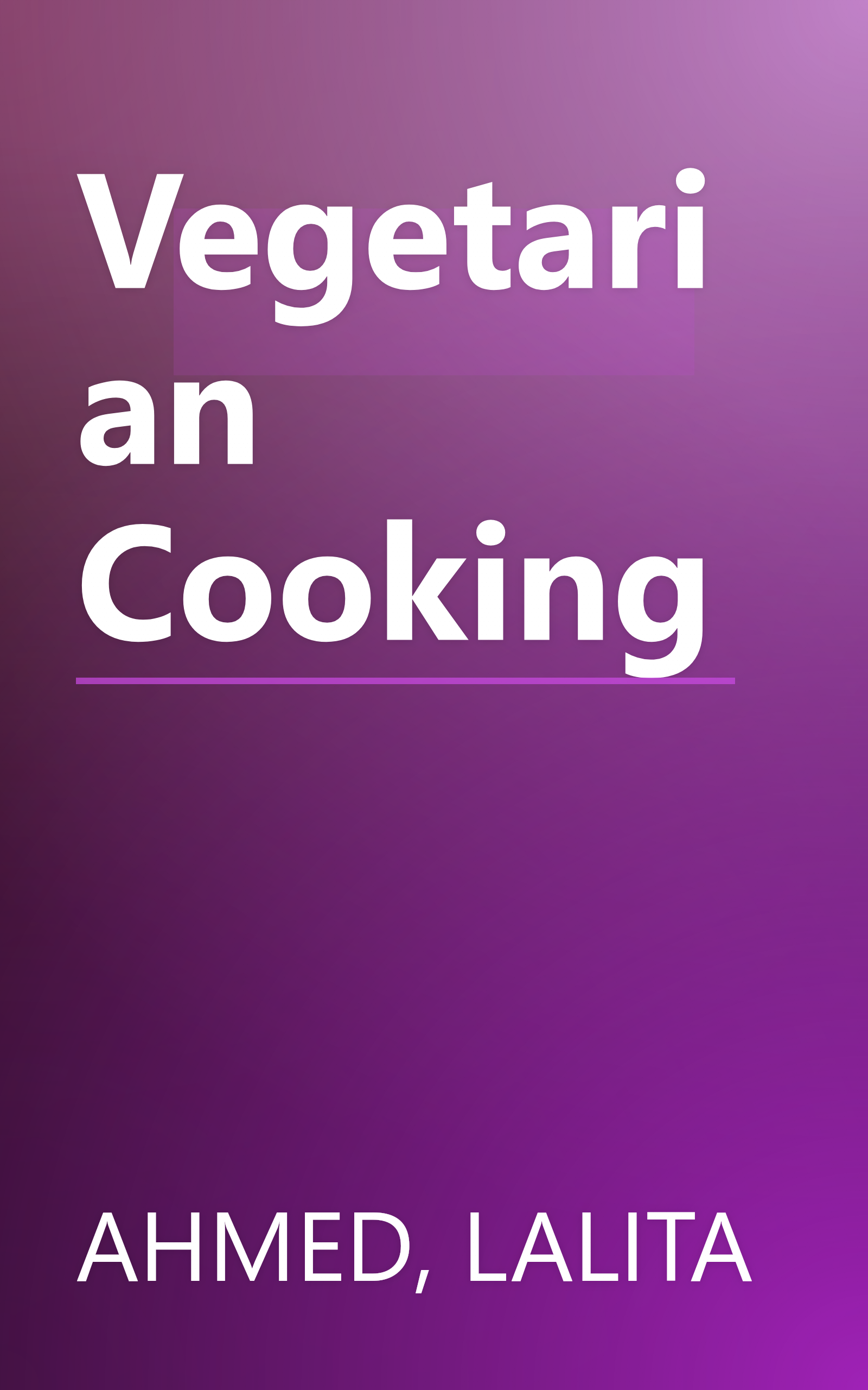 Vegetarian Cooking book cover
