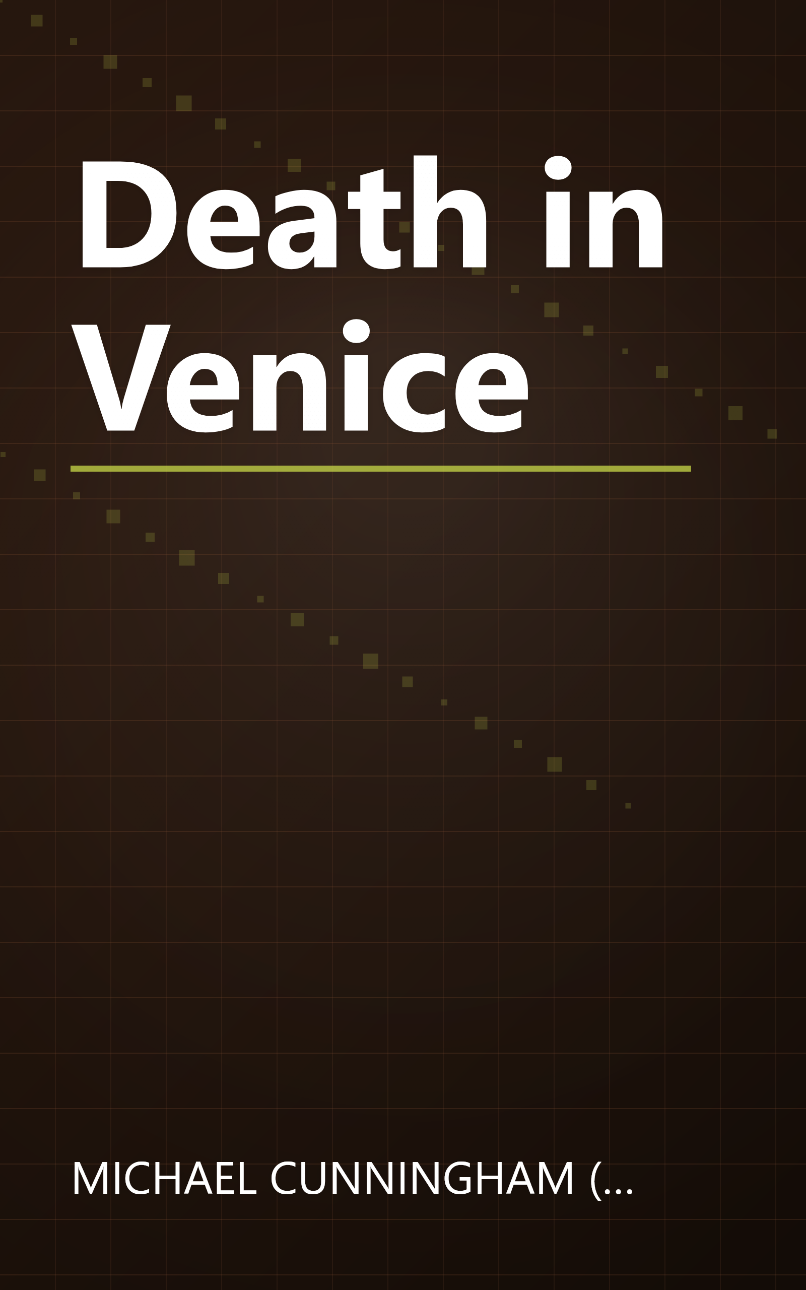 Death in Venice book cover