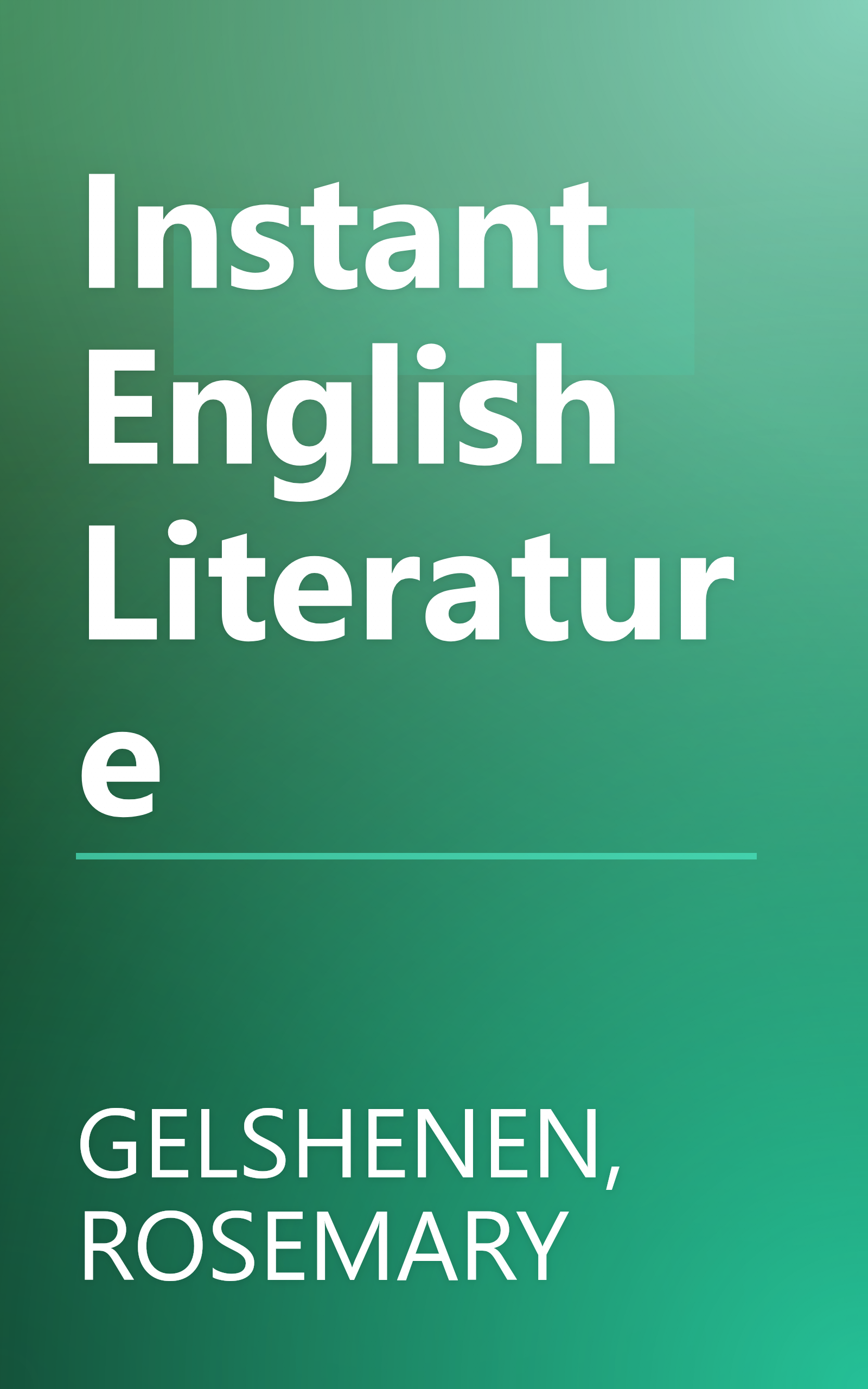 Instant English Literature book cover