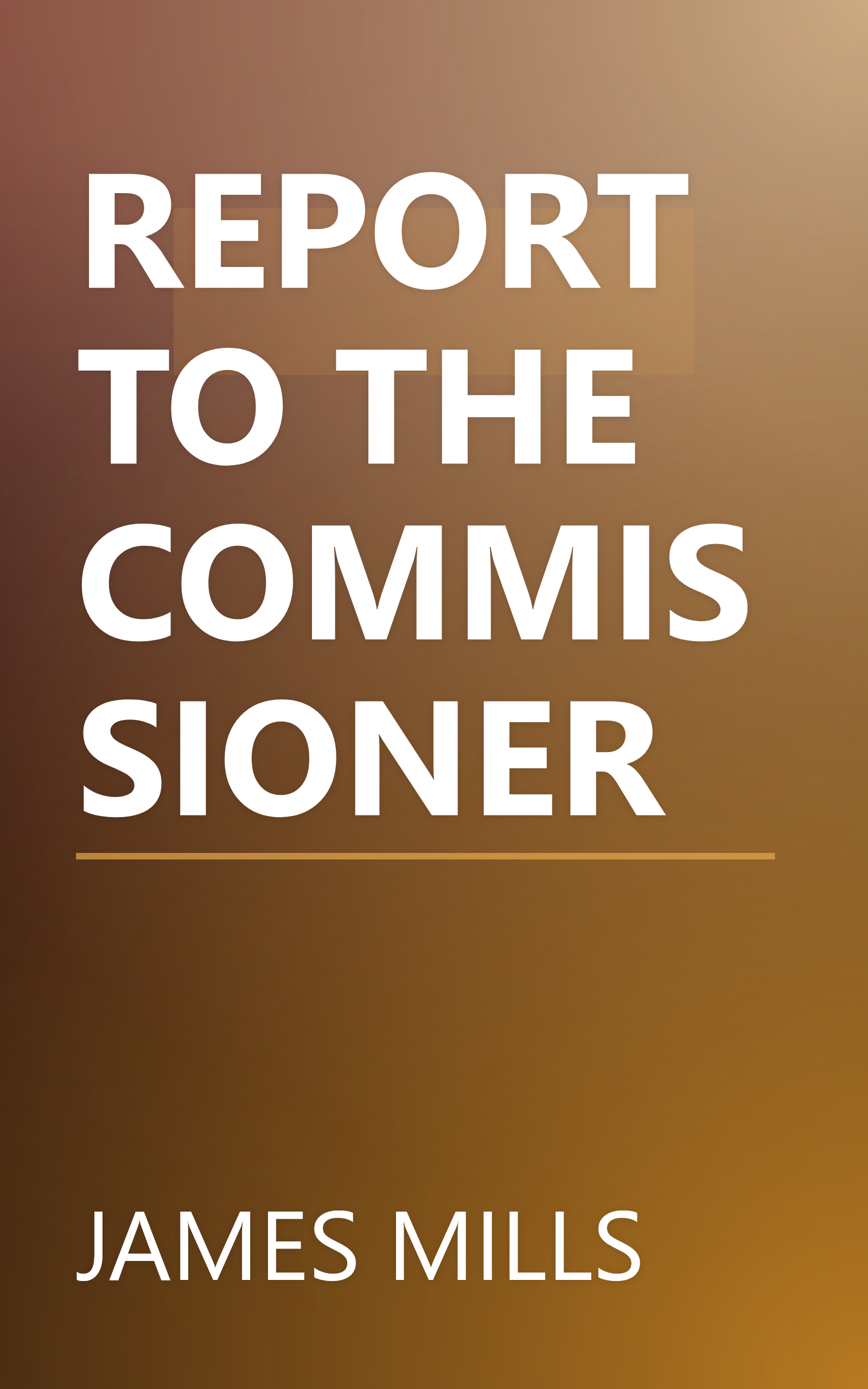 REPORT TO THE COMMISSIONER book cover
