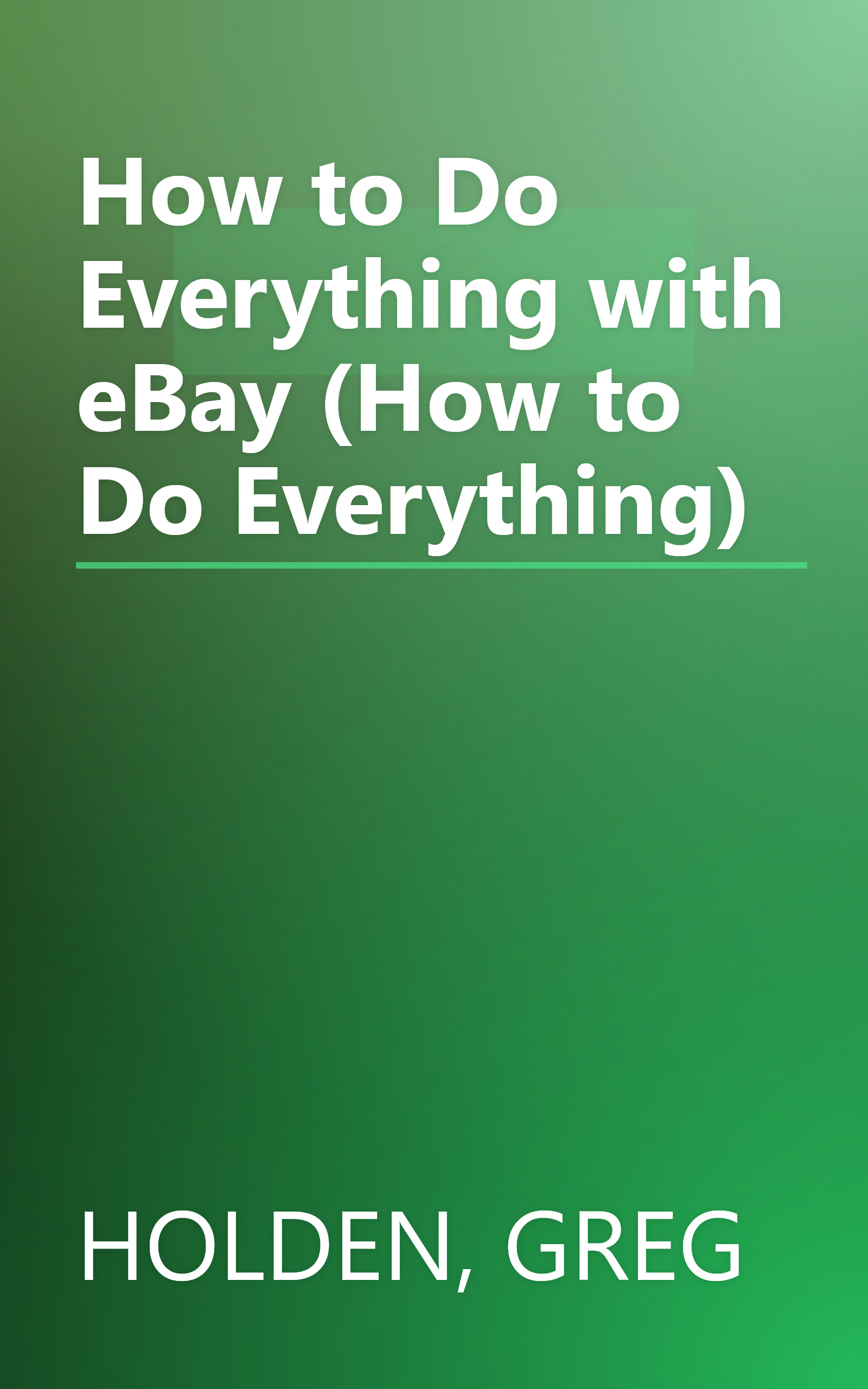 How to Do Everything with eBay (How to Do Everything) book cover