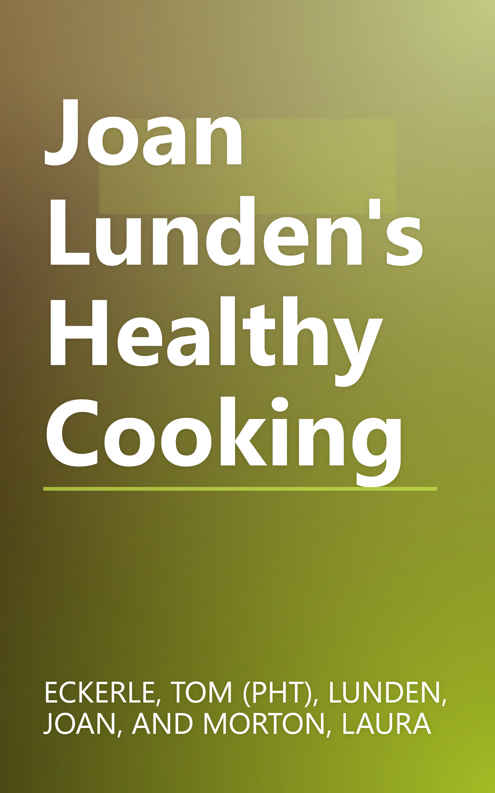 Joan Lunden's Healthy Cooking book cover