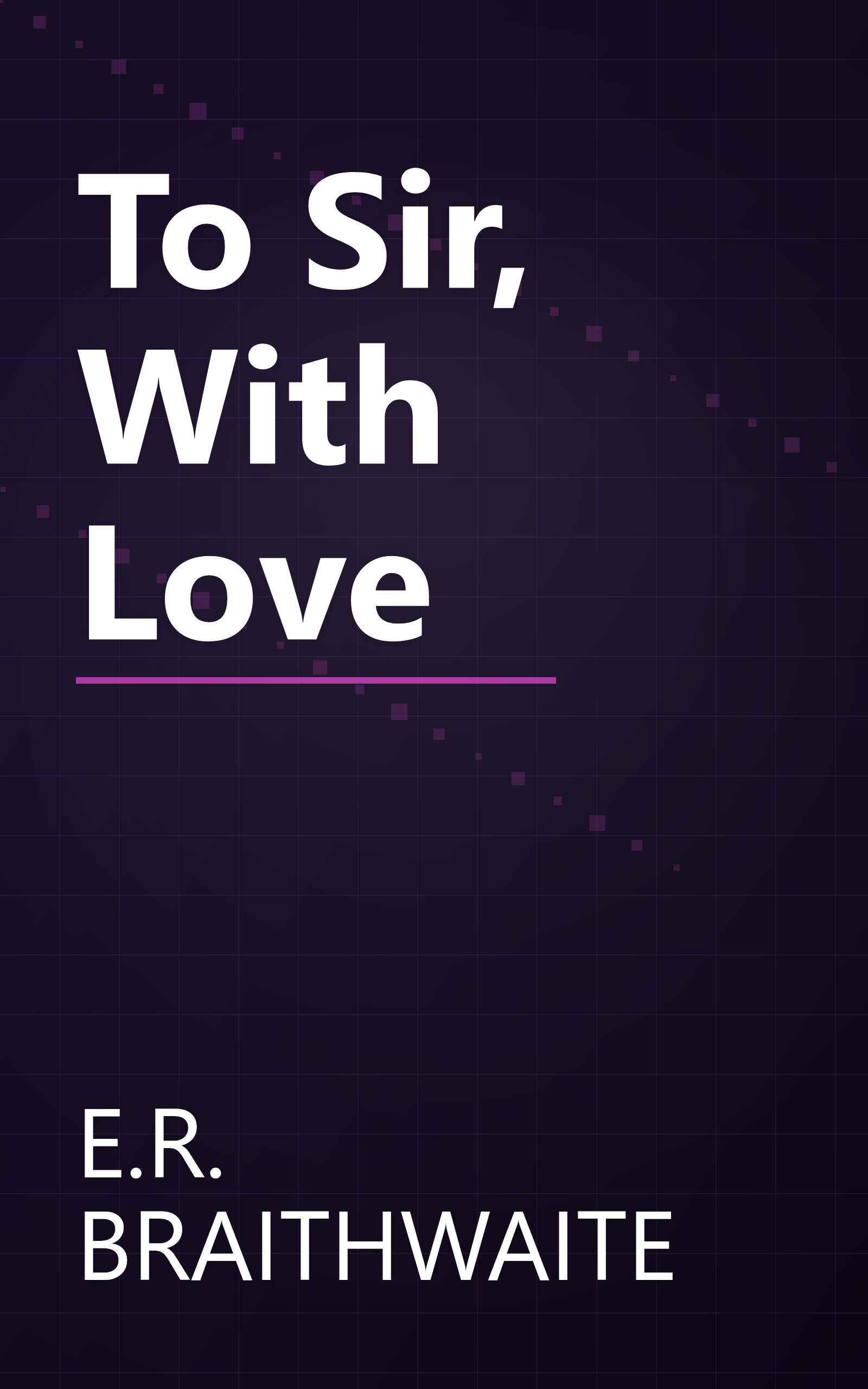 To Sir, With Love book cover