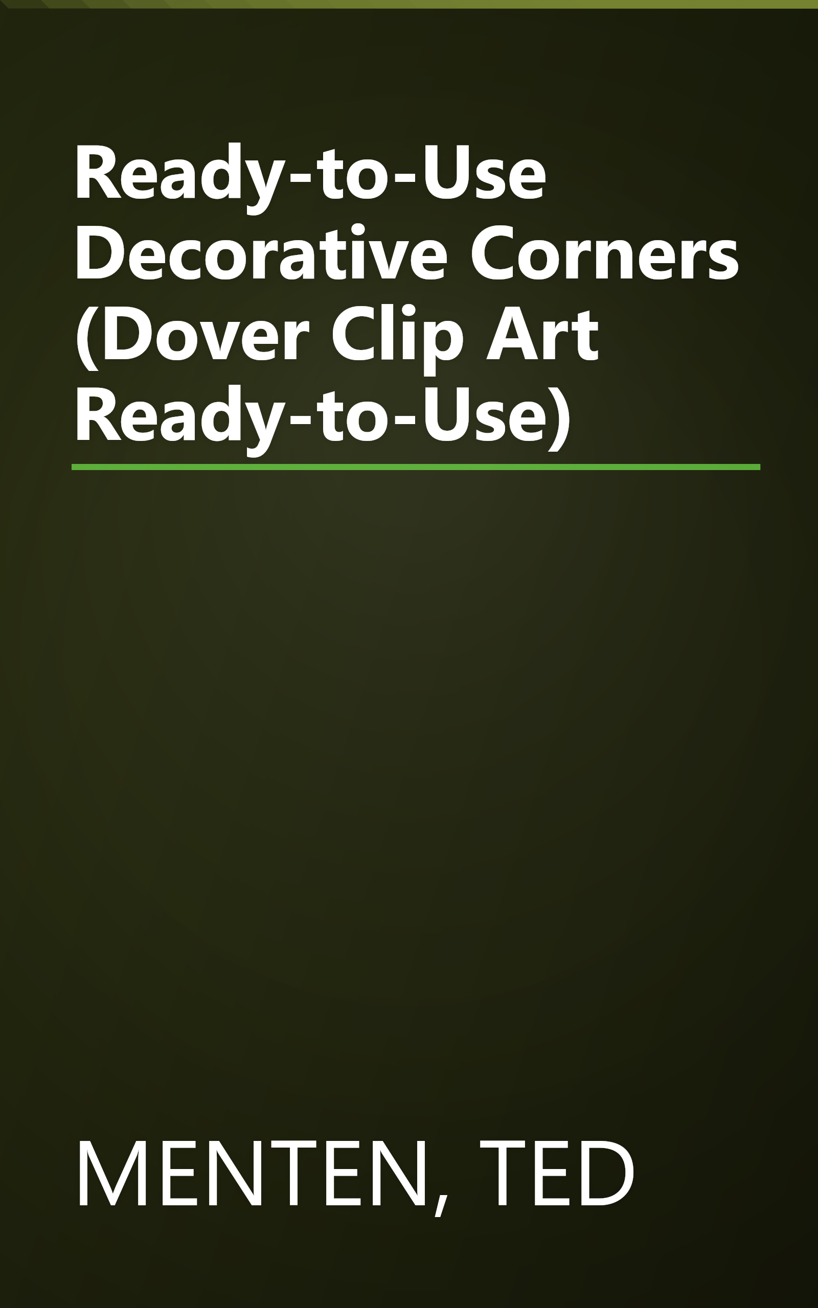Ready-to-Use Decorative Corners (Dover Clip Art Ready-to-Use) book cover