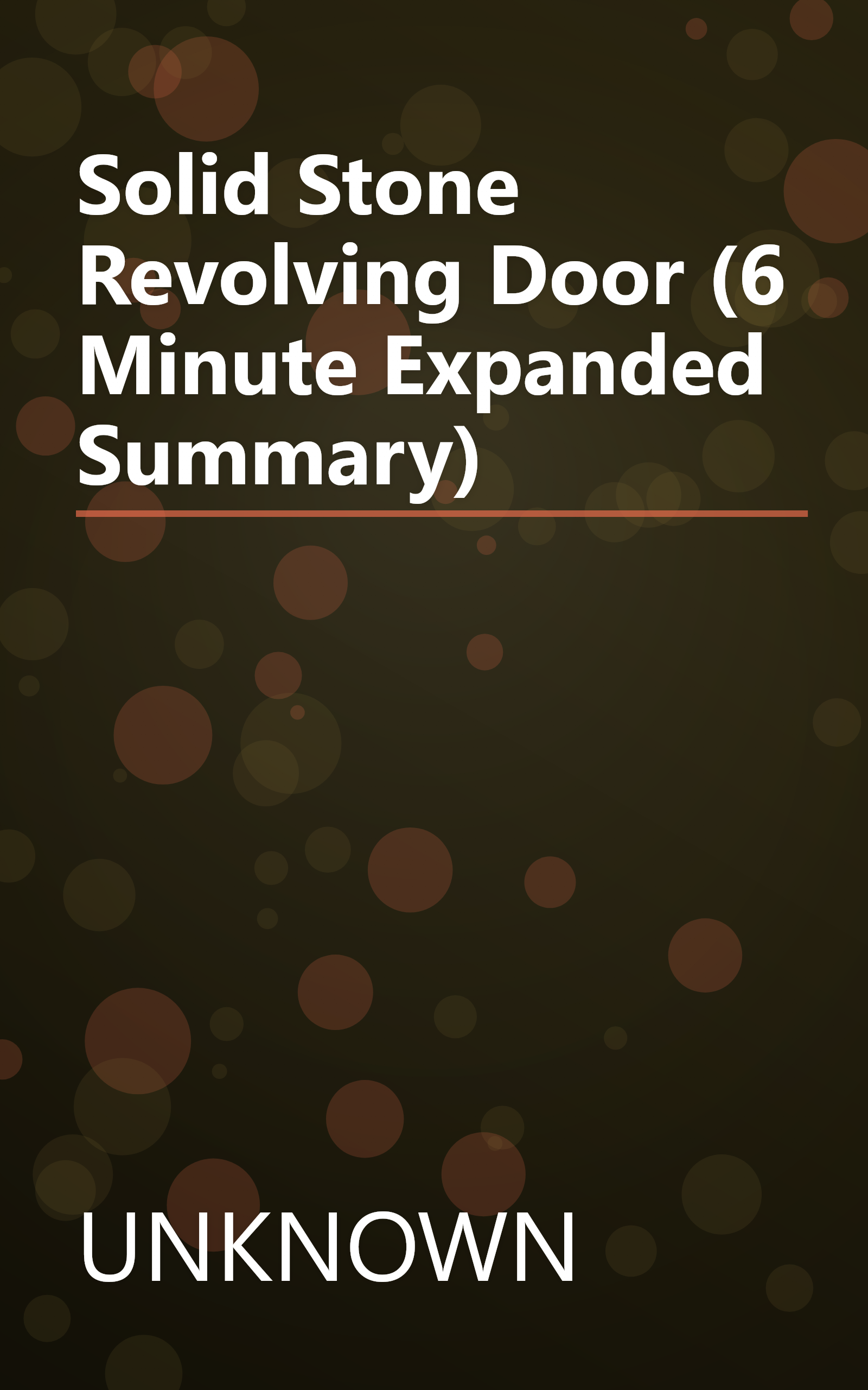 Solid Stone  Revolving Door (6 Minute   Expanded Summary) book cover