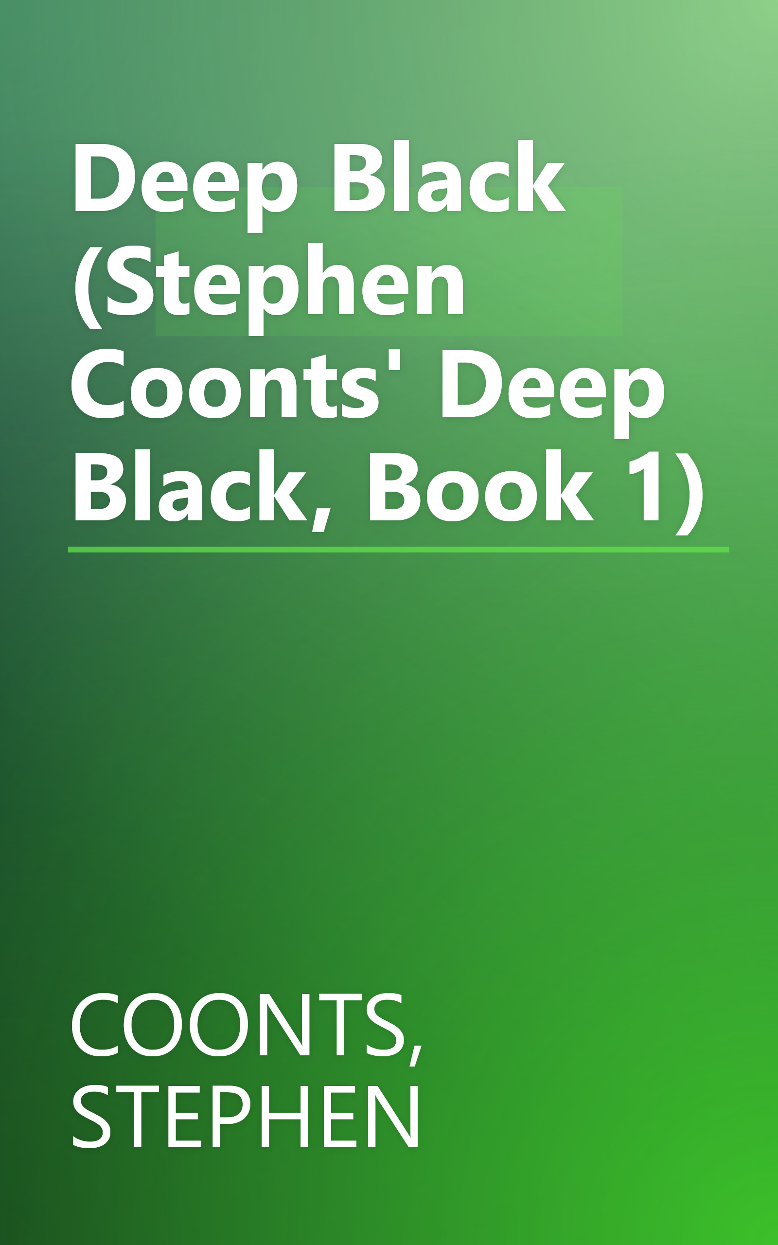 Deep Black (Stephen Coonts' Deep Black, Book 1) book cover