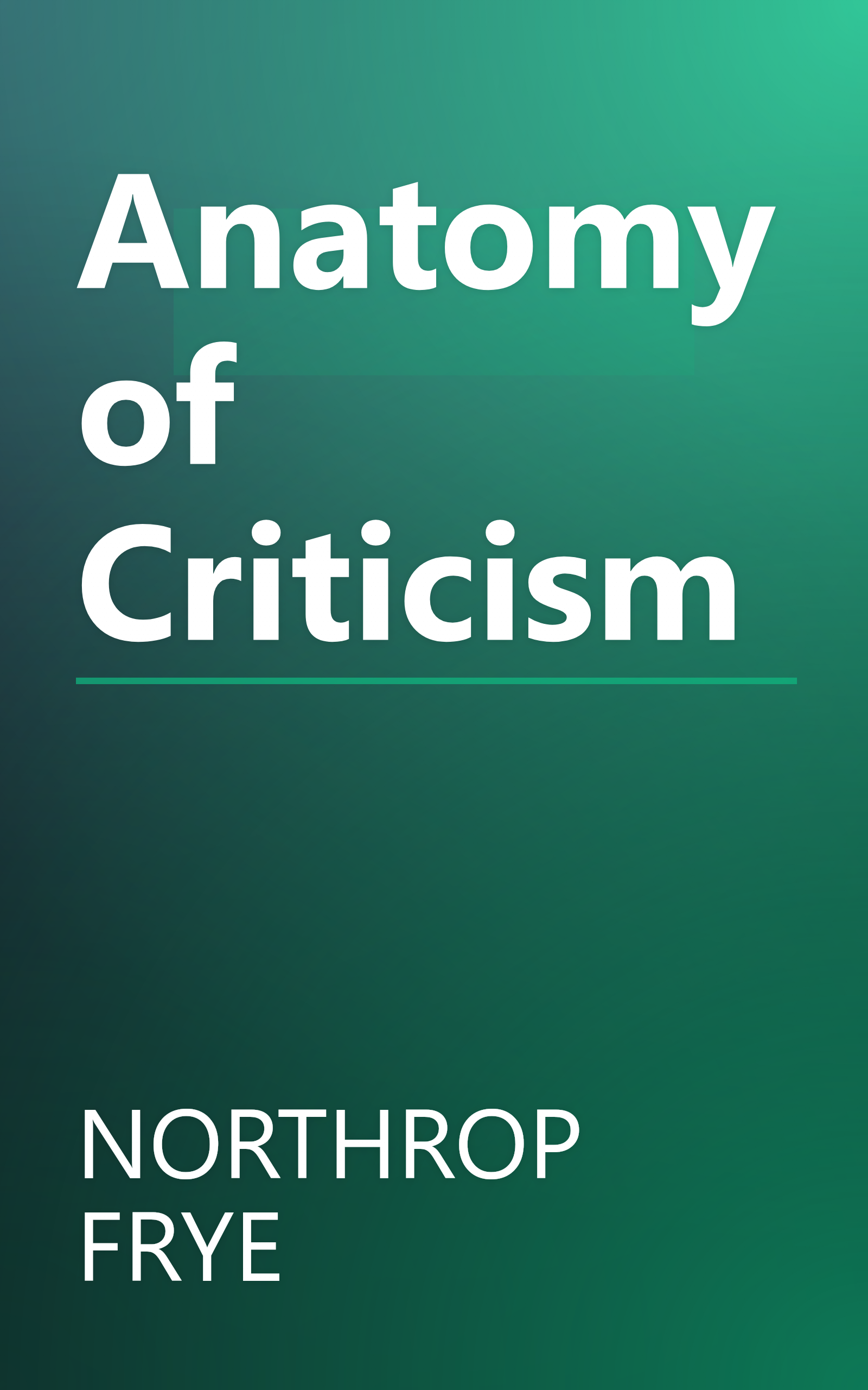 Anatomy of Criticism book cover