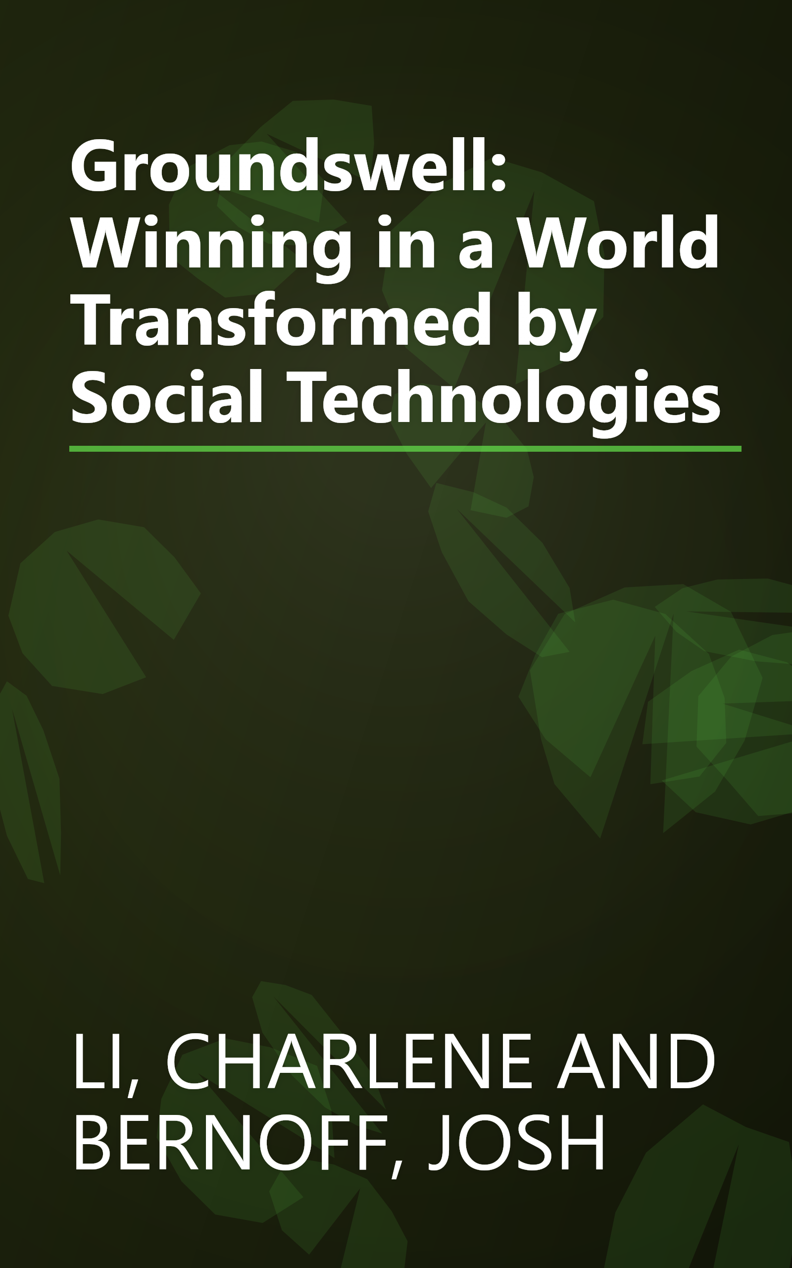 Groundswell: Winning in a World Transformed by Social Technologies book cover