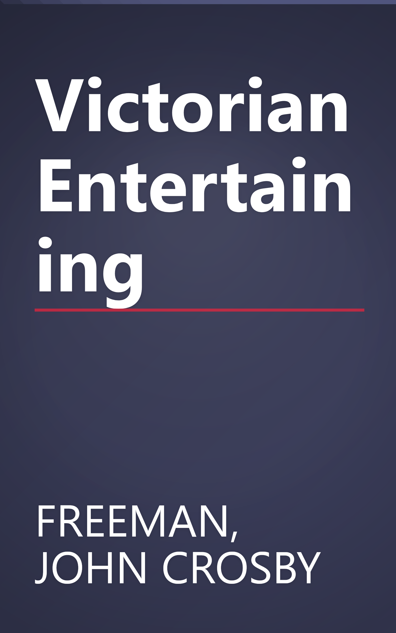 Victorian Entertaining book cover