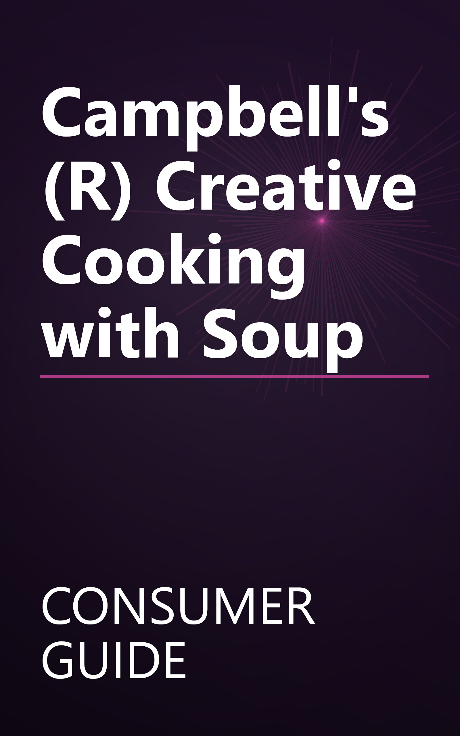 Campbell's (R) Creative Cooking with Soup book cover