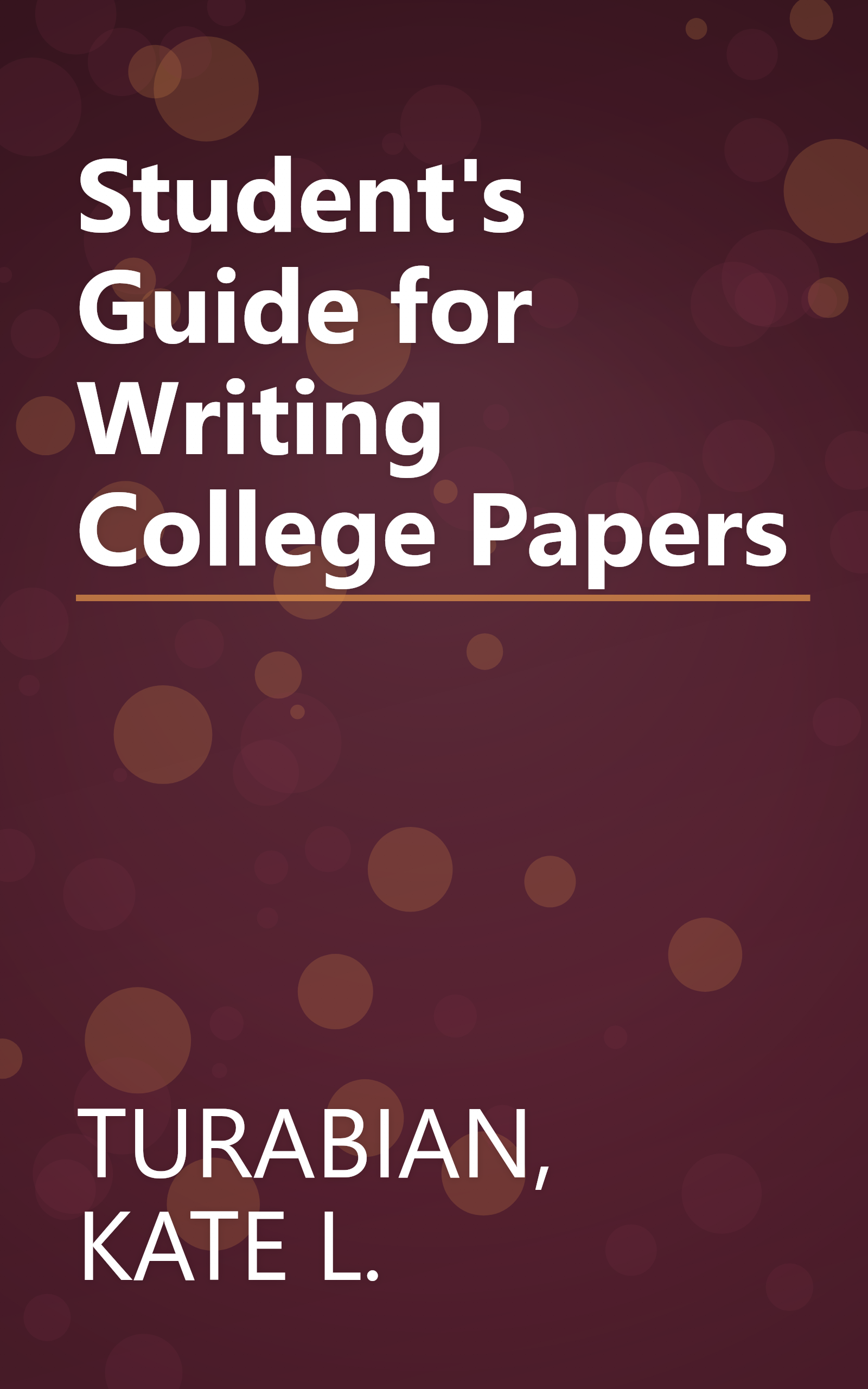 Student's Guide for Writing College Papers book cover