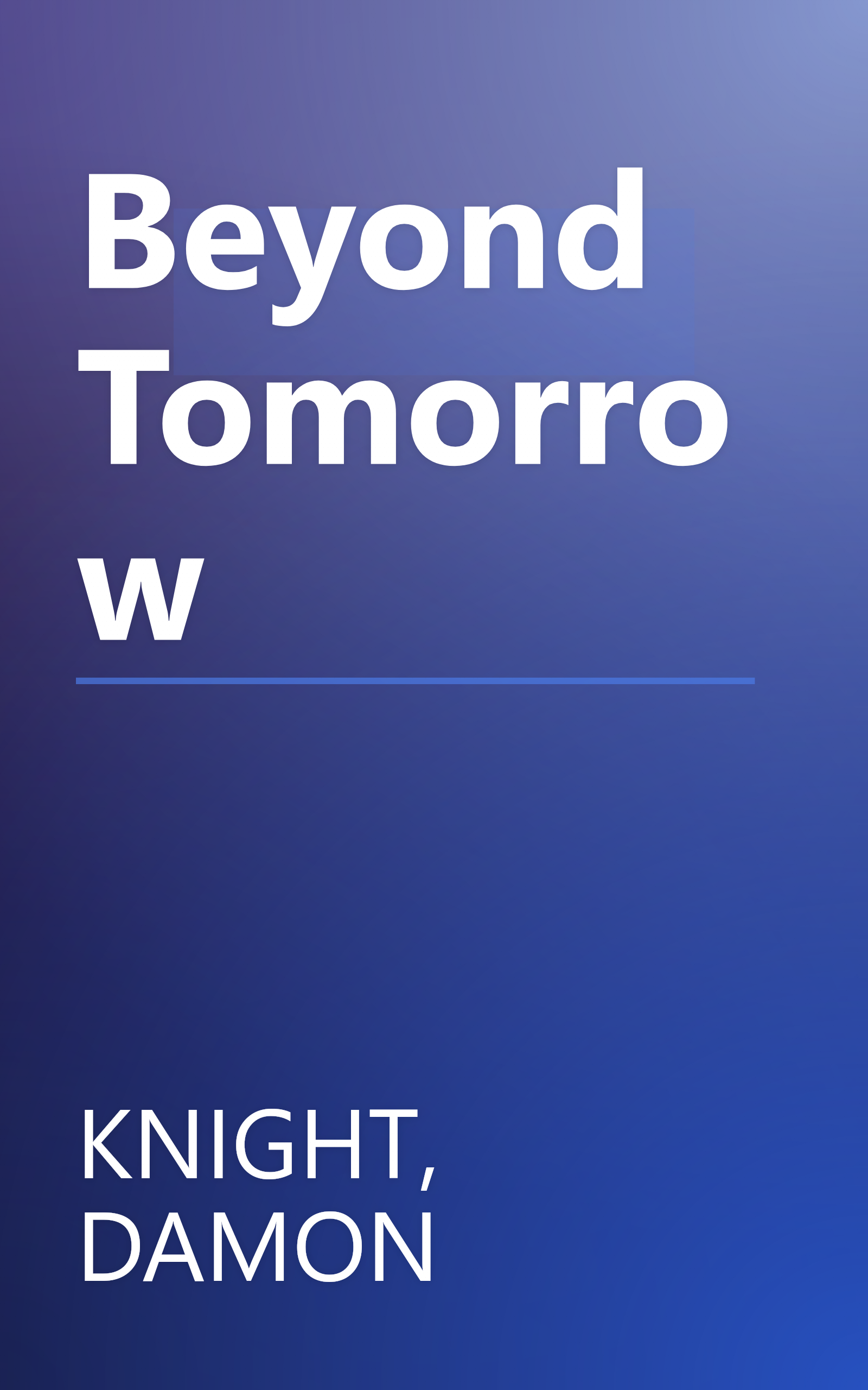 Beyond Tomorrow book cover