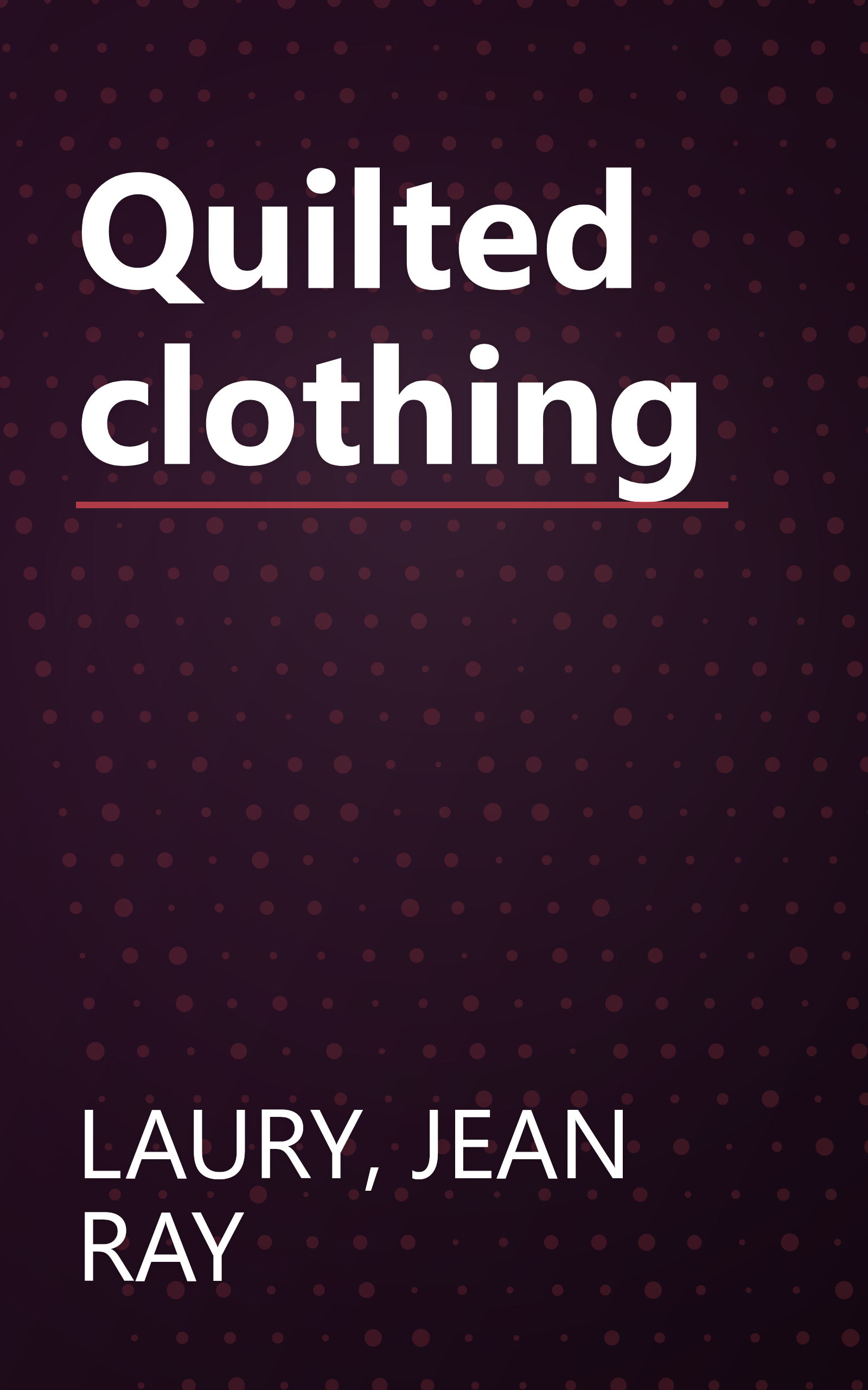 Quilted clothing book cover