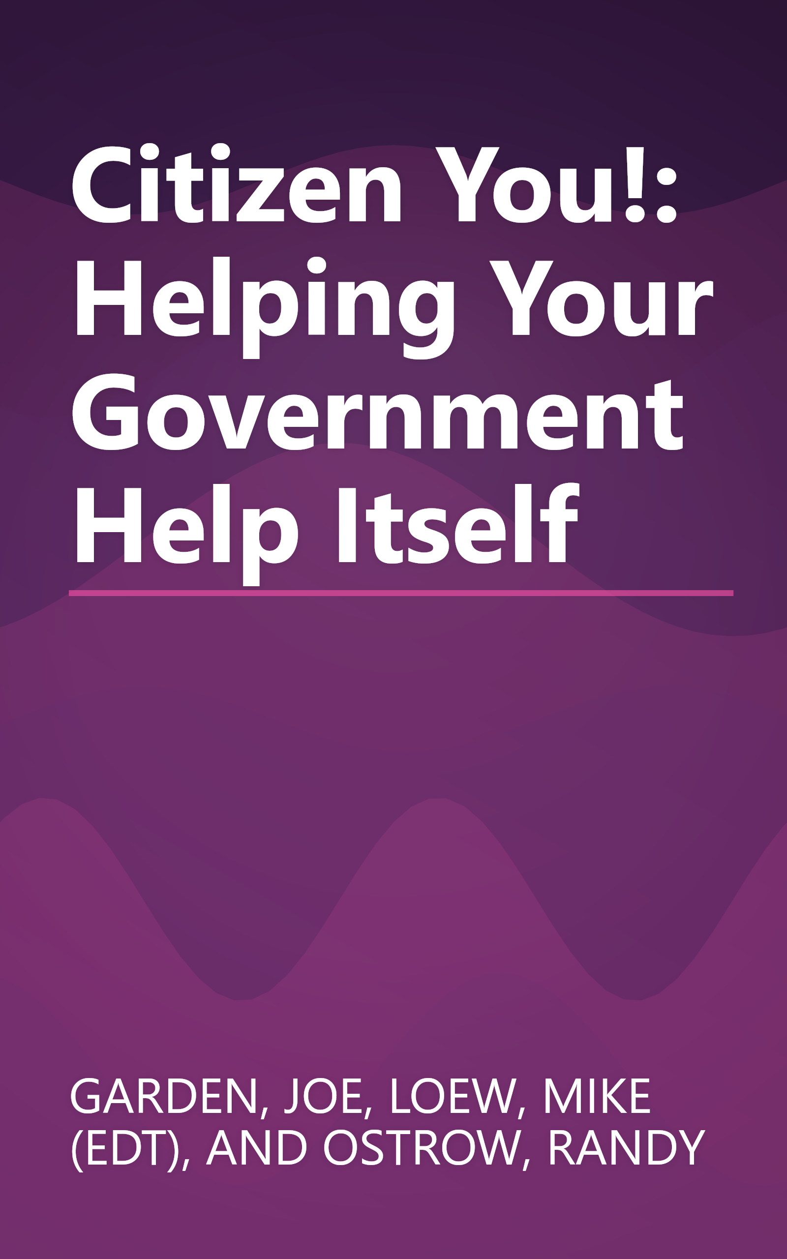 Citizen You!: Helping Your Government Help Itself book cover