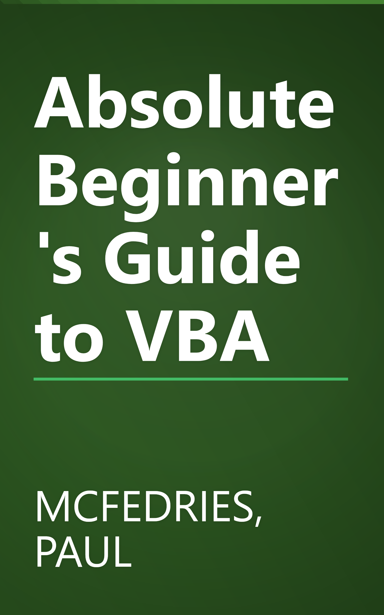 Absolute Beginner's Guide to VBA book cover