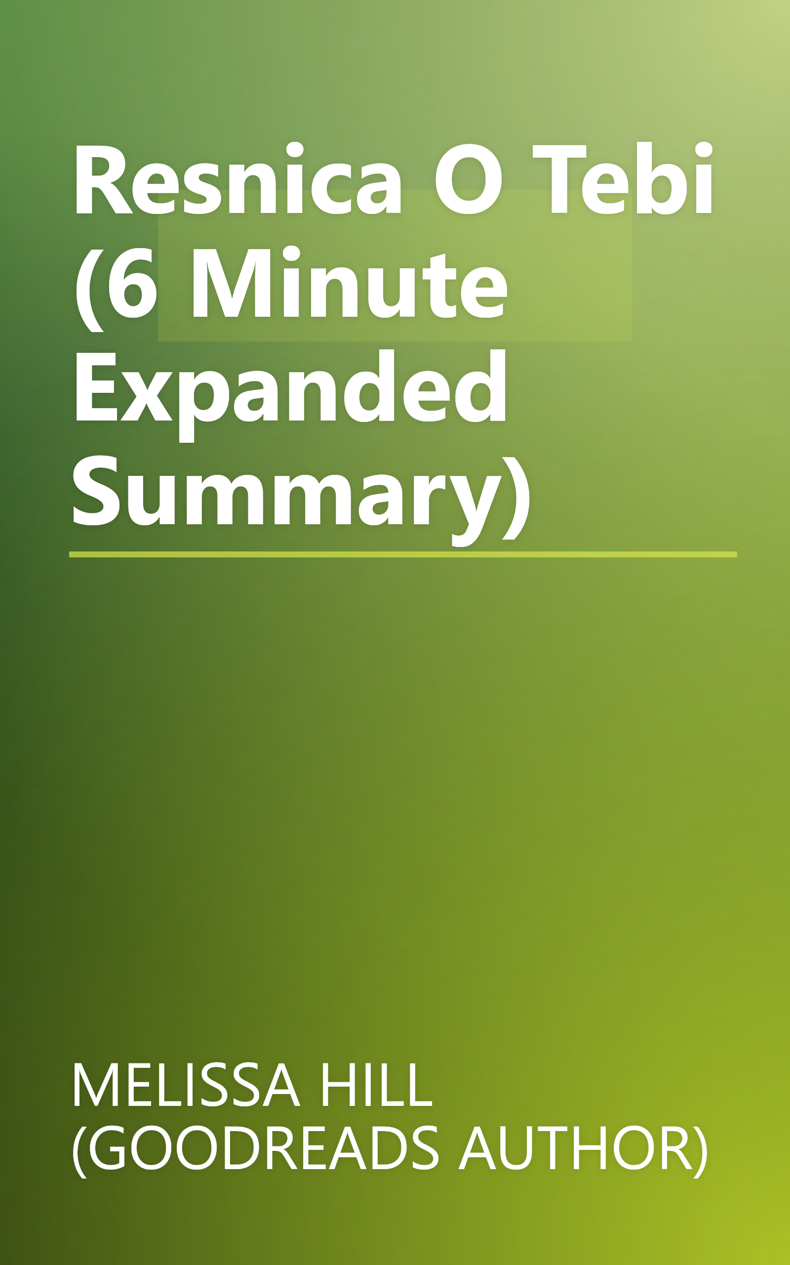 Resnica O Tebi (6 Minute   Expanded Summary) book cover