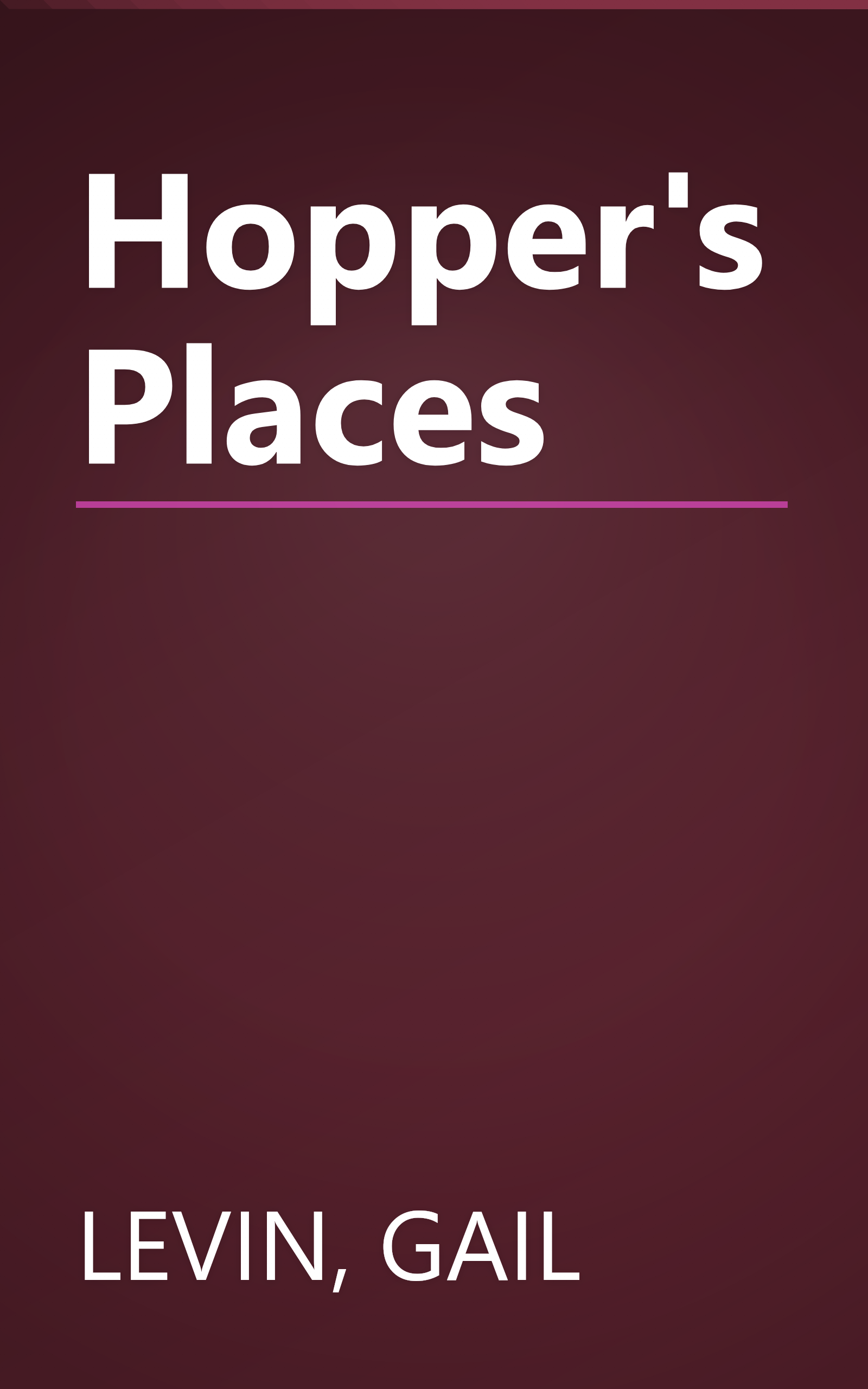 Hopper's Places book cover